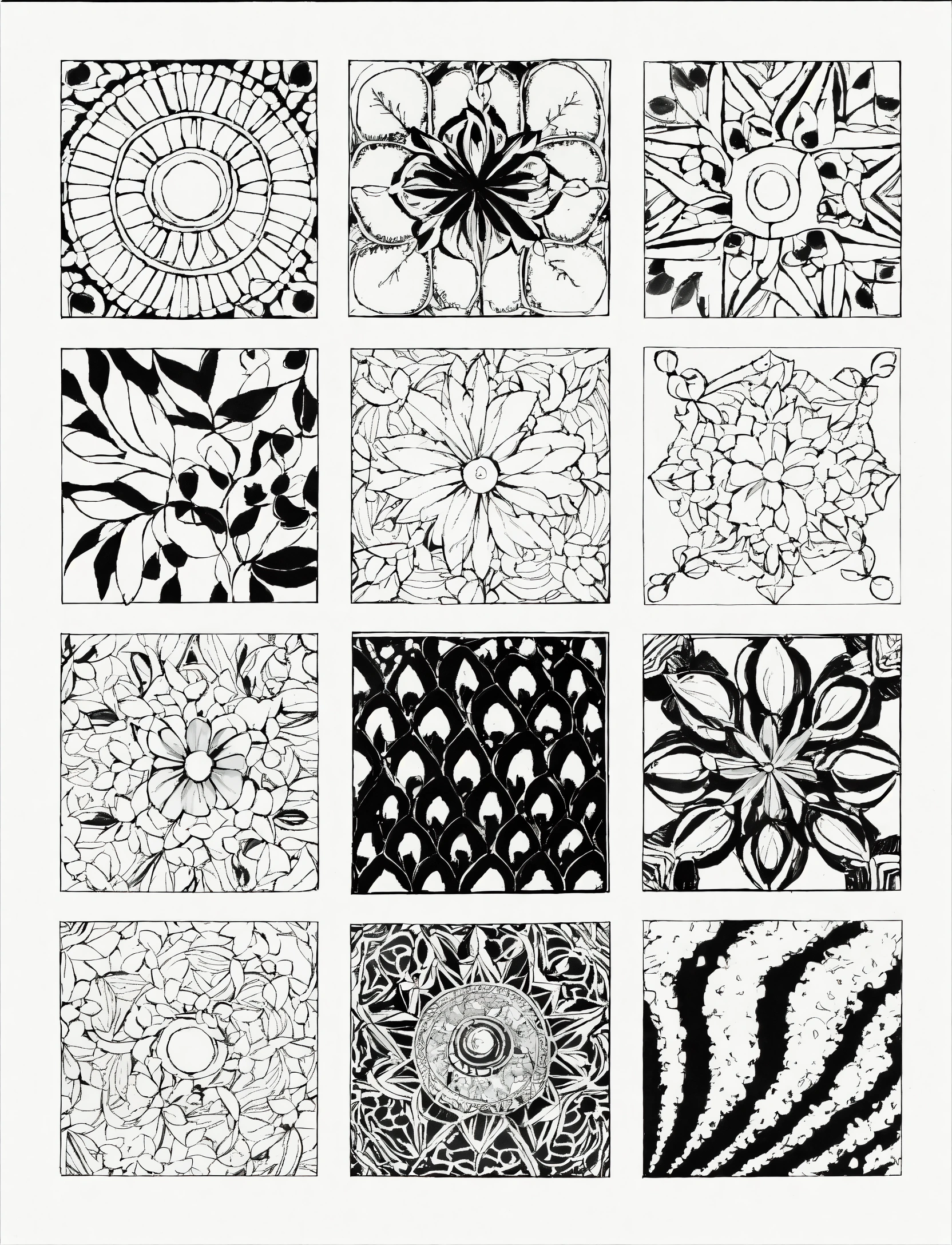 Lexica - Christmas for a sketchbook, Coloring page, Mandala style ...