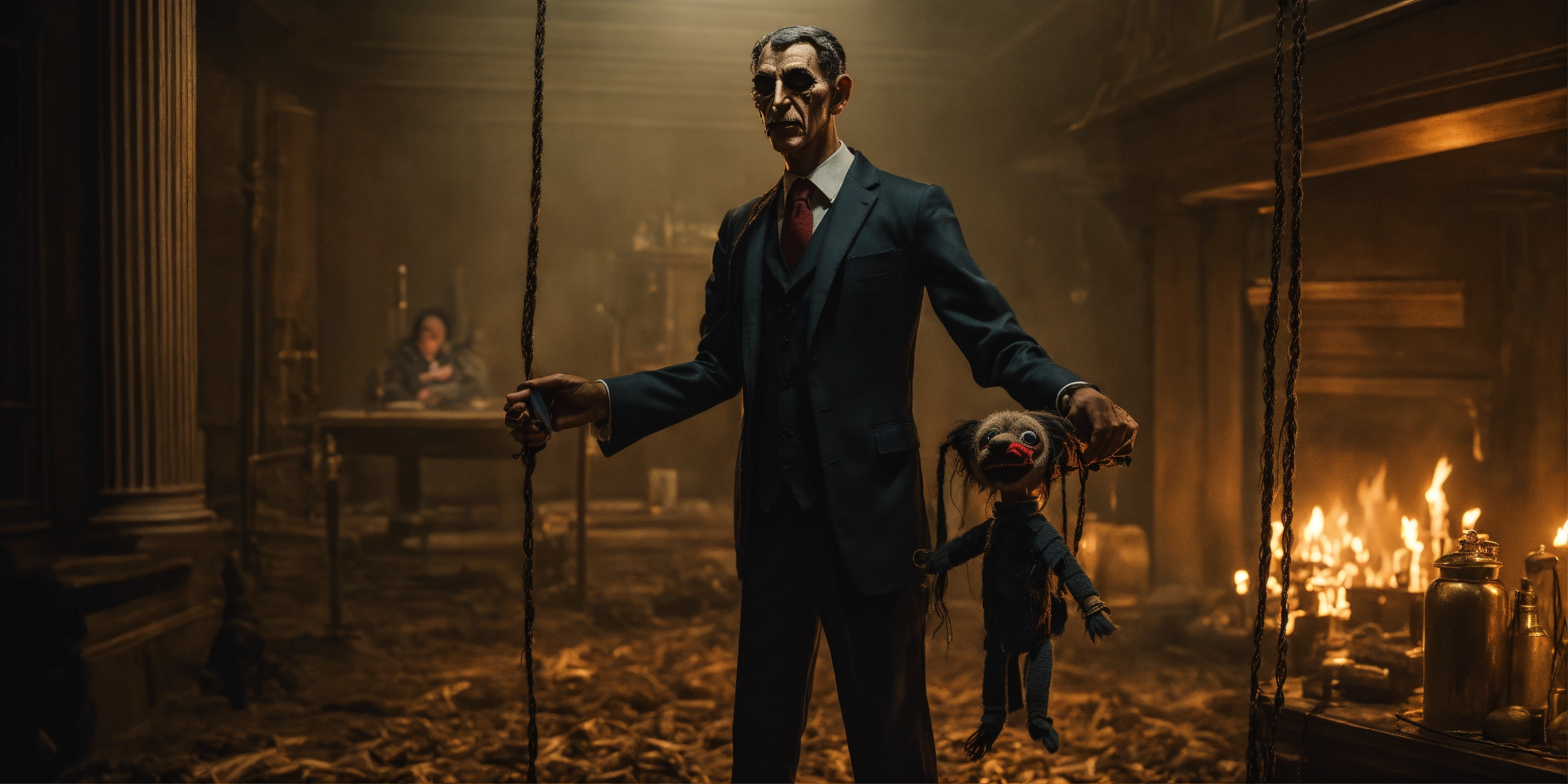 Lexica - Jew puppet master of a person in a business suit. Jew pulling ...