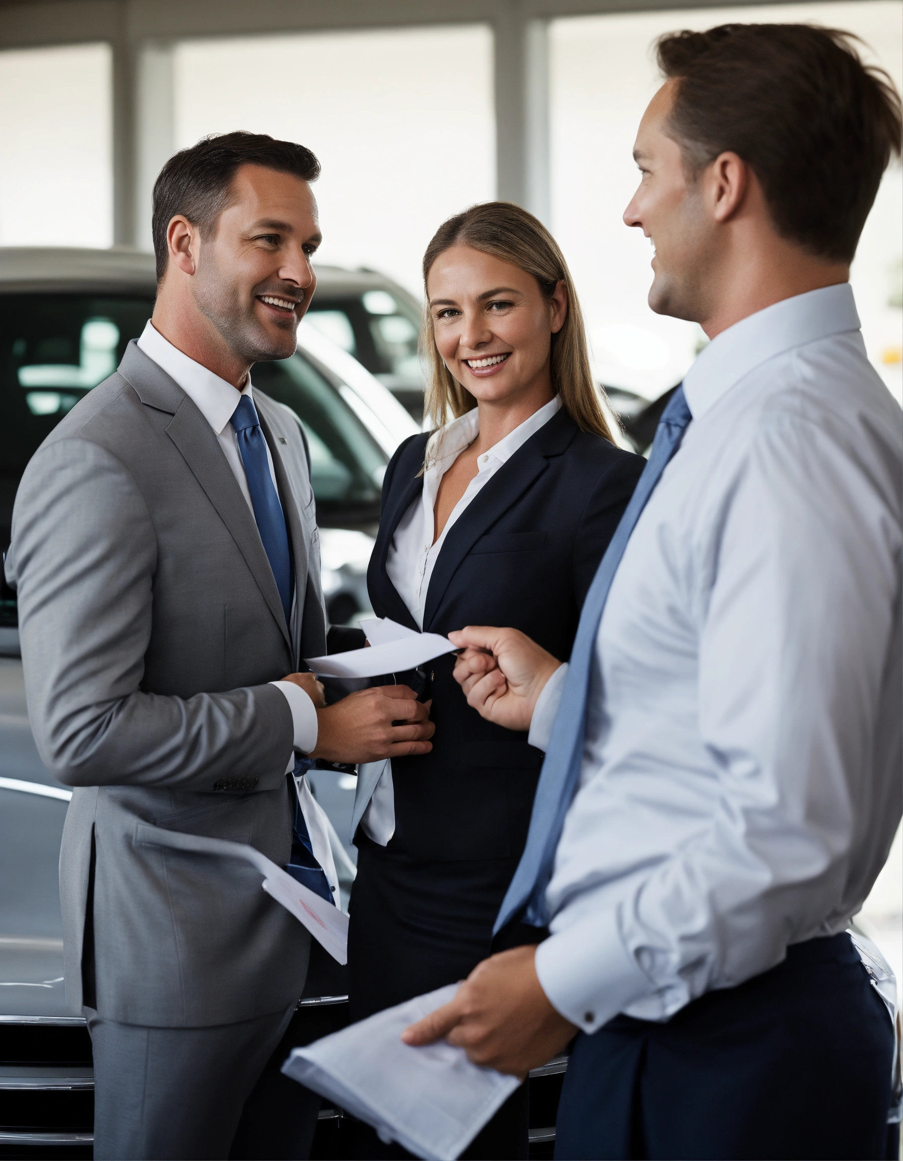 Lexica - Realistic candid photo of a salesman boss talking ...