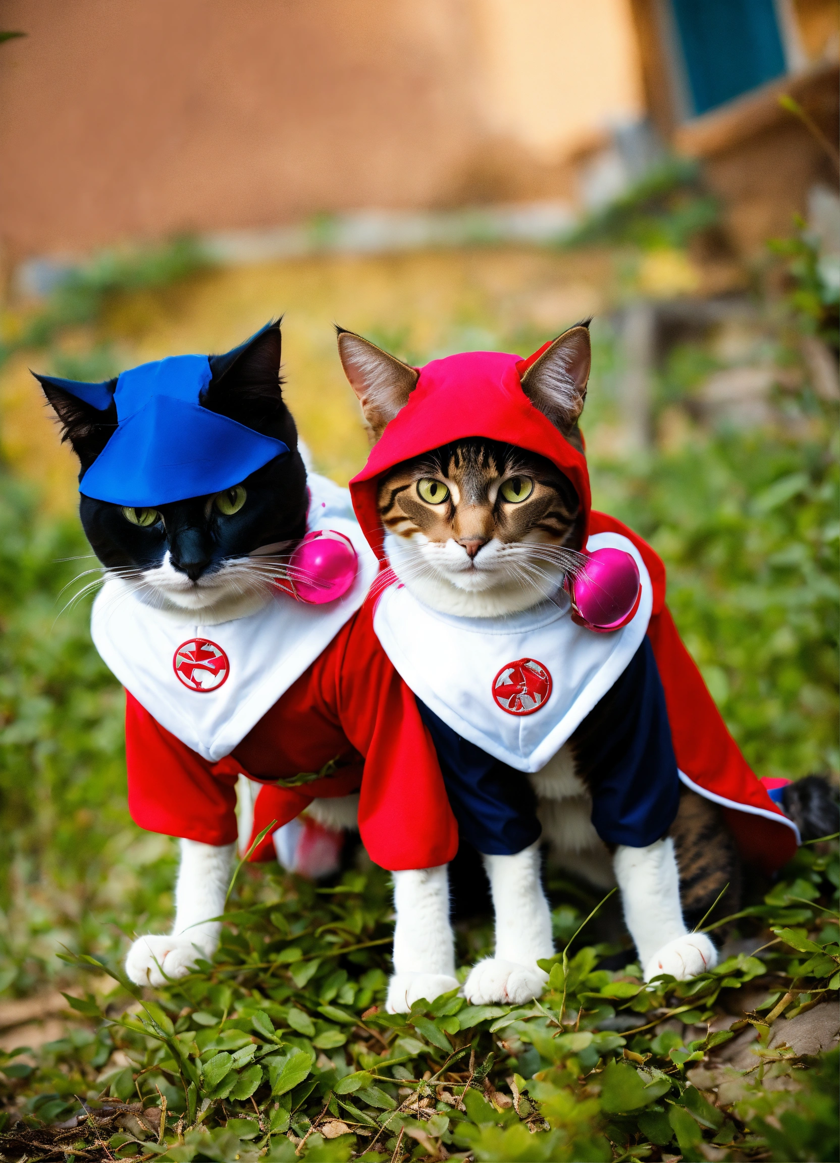 Lexica - Cat Power Rangers cosplay. cats in clothes