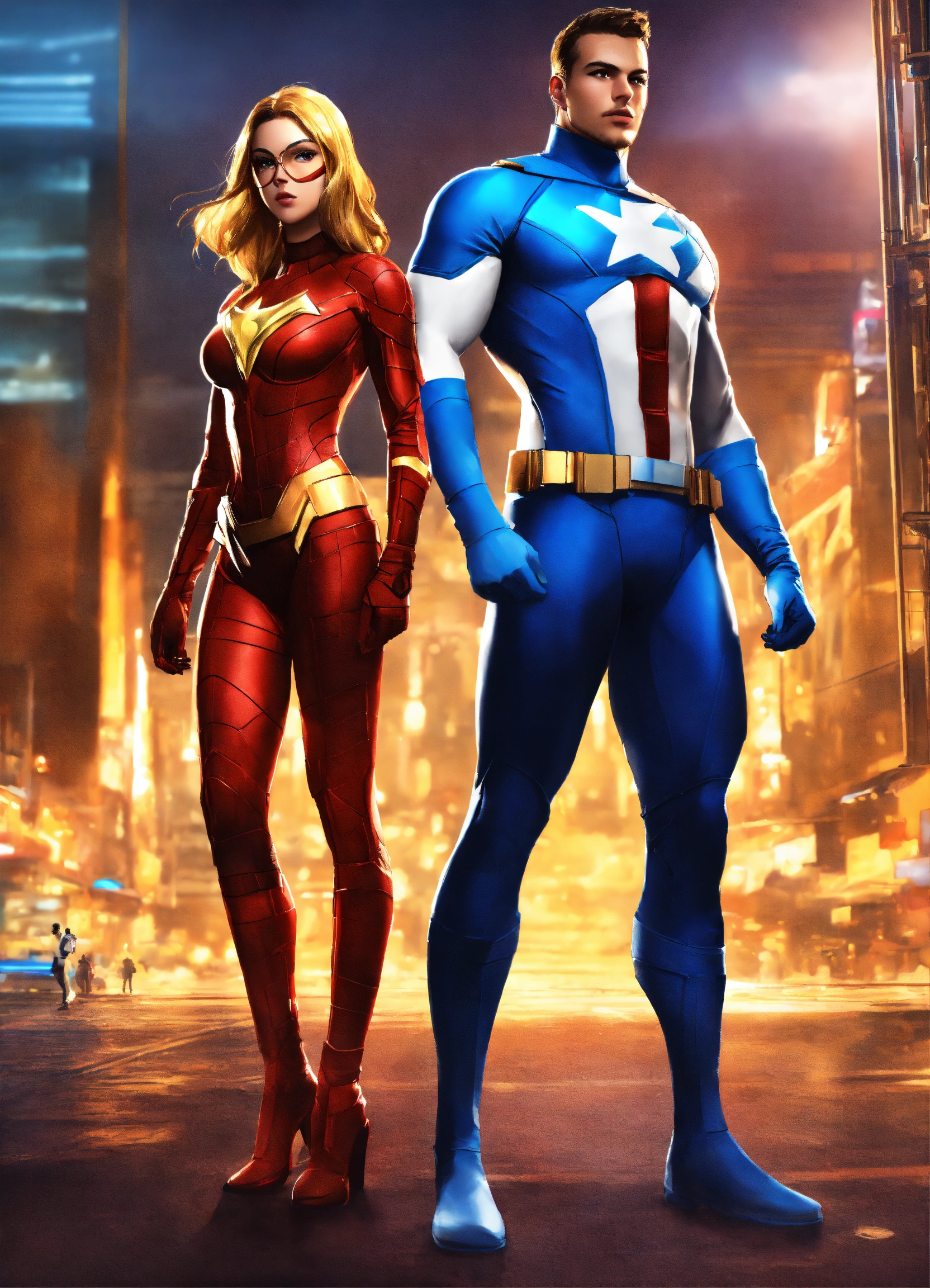 Lexica - 2 people next to each other, male, female, man, woman ...