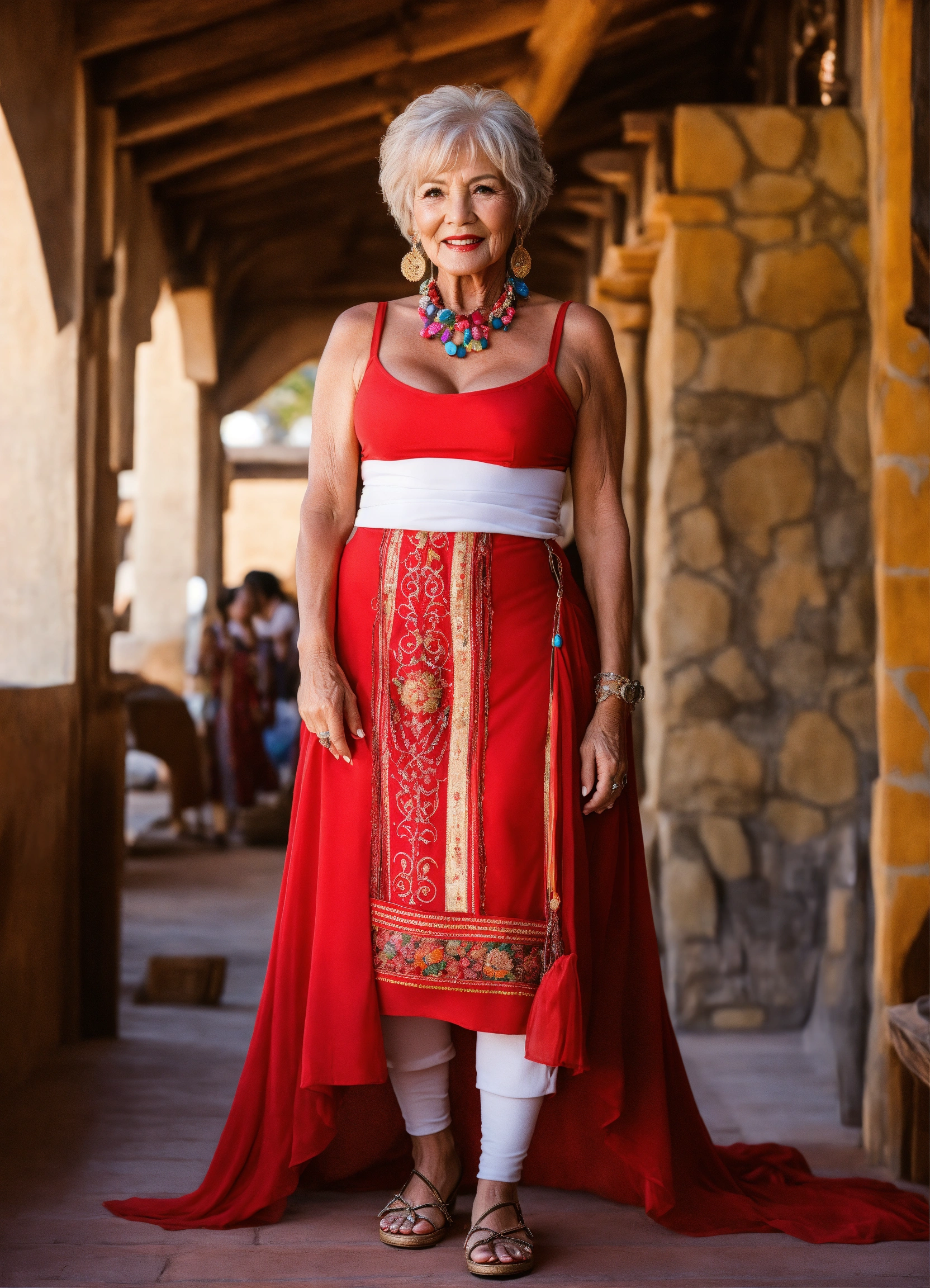 Lexica - Fit gorgeous 65 year-old women in tenga and Coachella outfits ...