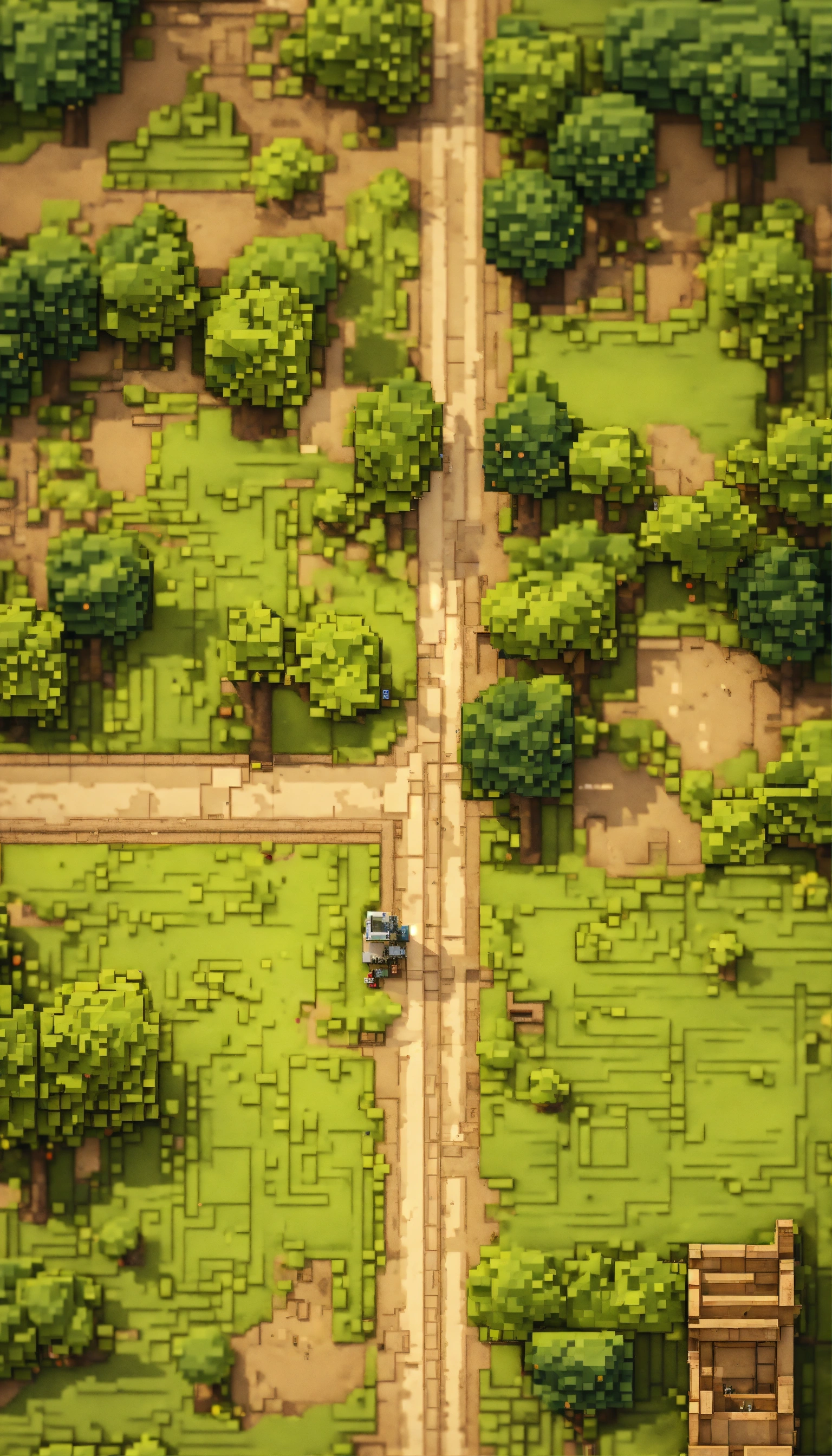 Lexica - Top down close up simple blocky pixel image of an empty post ...