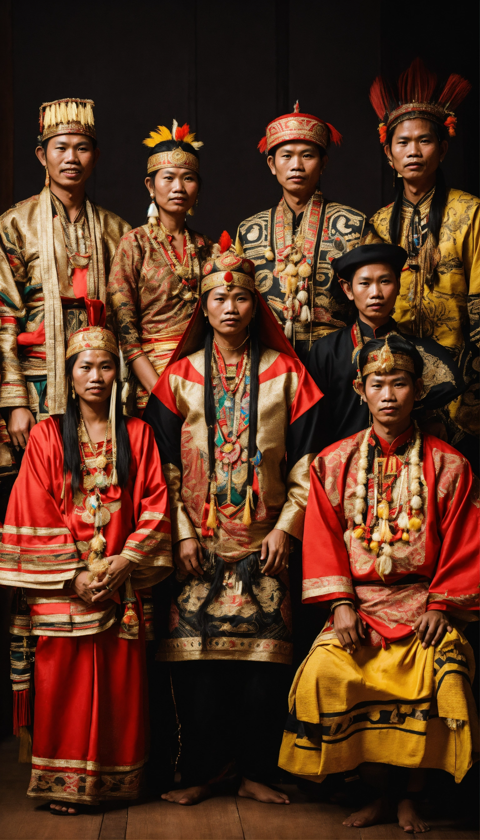 Lexica - Group of people standing side by side, taking a photo of 7 ...