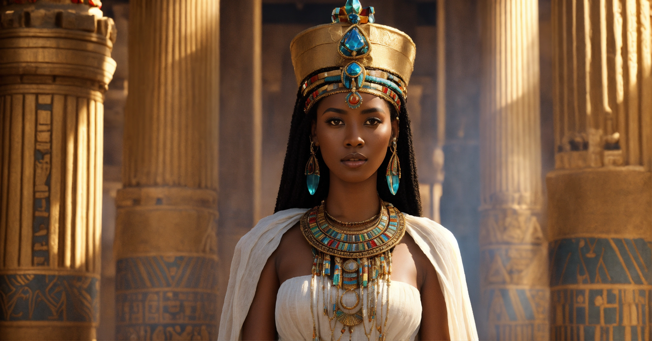 Lexica - Illustrate a view of young Queen Tiye as an Ethiopian Queen ...