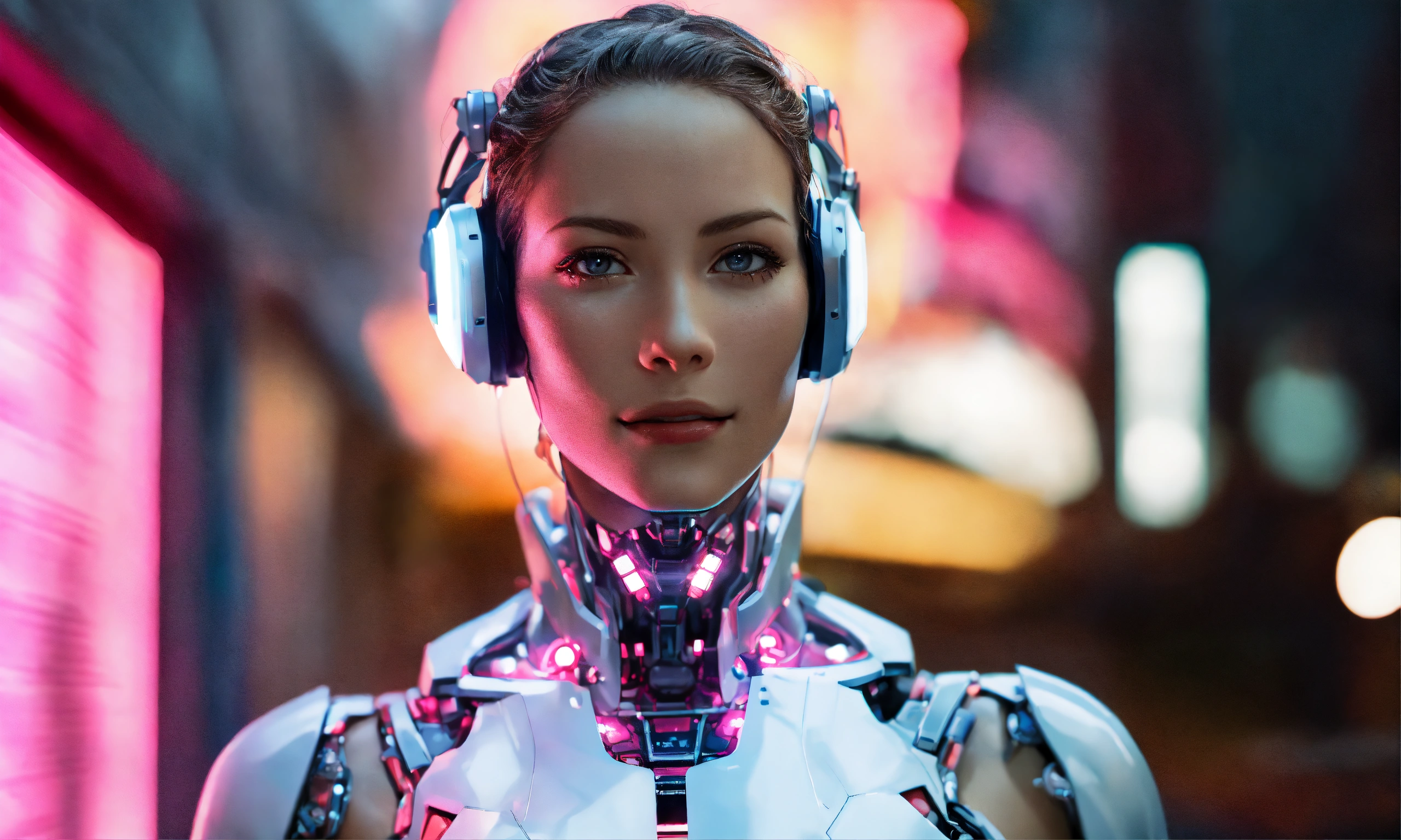 Lexica - Head and torso Portrait of beautiful female cyborg, more human ...