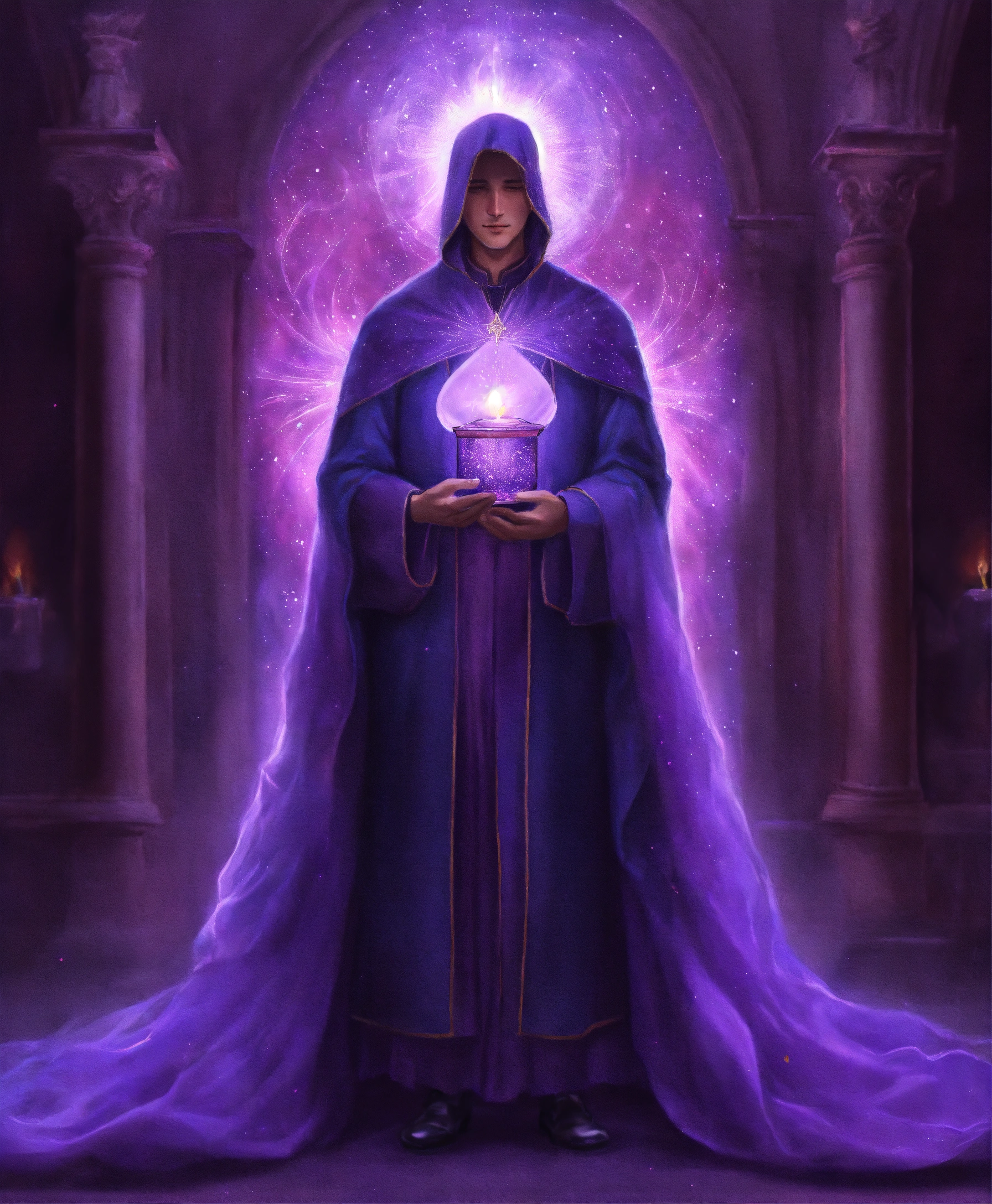 Lexica - Full body view of a realistic drawing of a spiritual mentor of ...