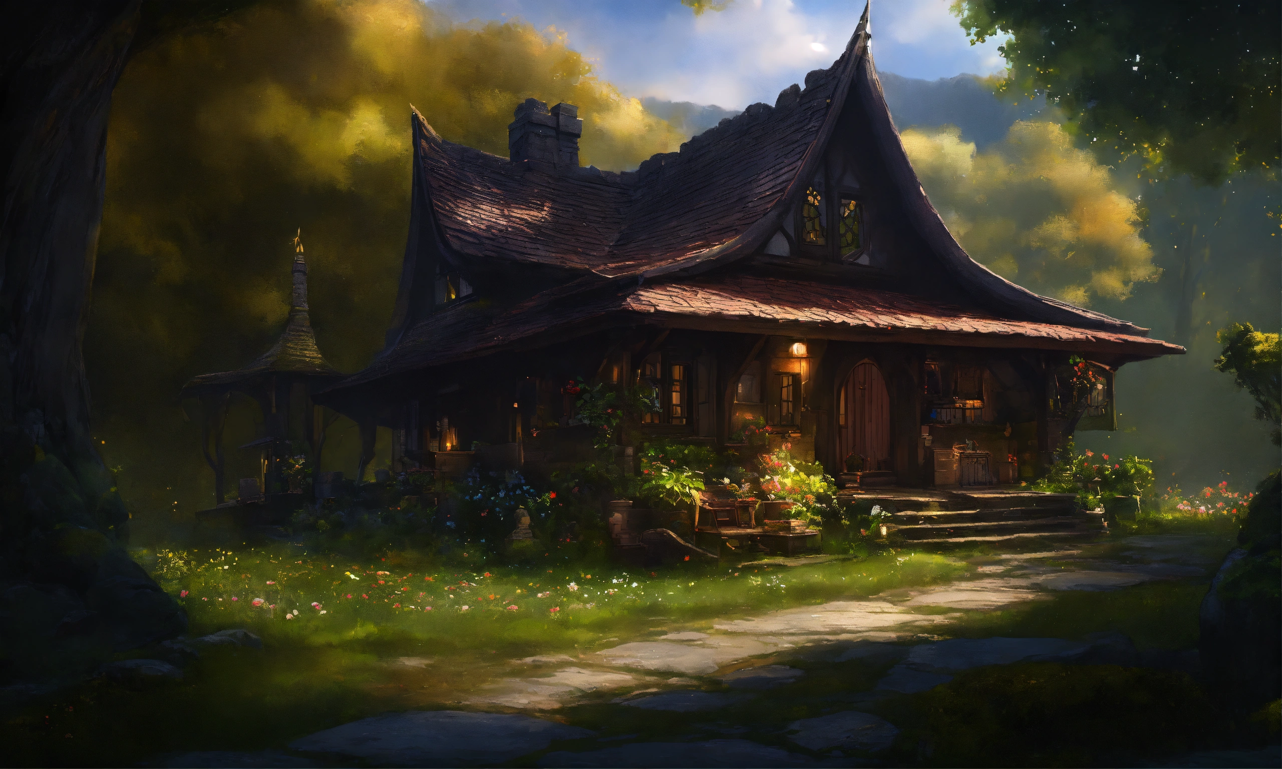 Lexica - Epic beautiful shot of a ultra detailed and very small house ...