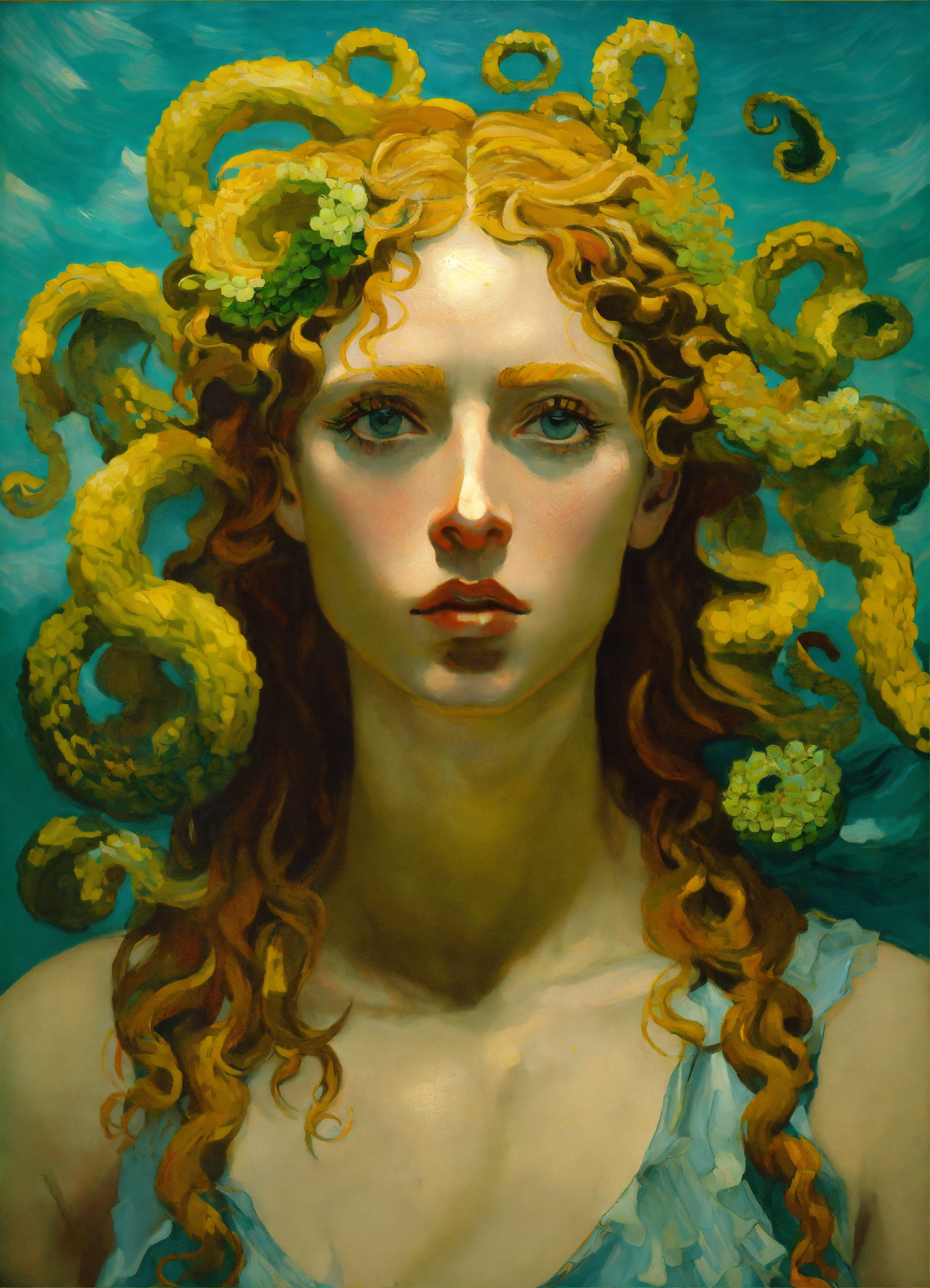 Lexica - Realism Vincent van Gogh painting Medusa
