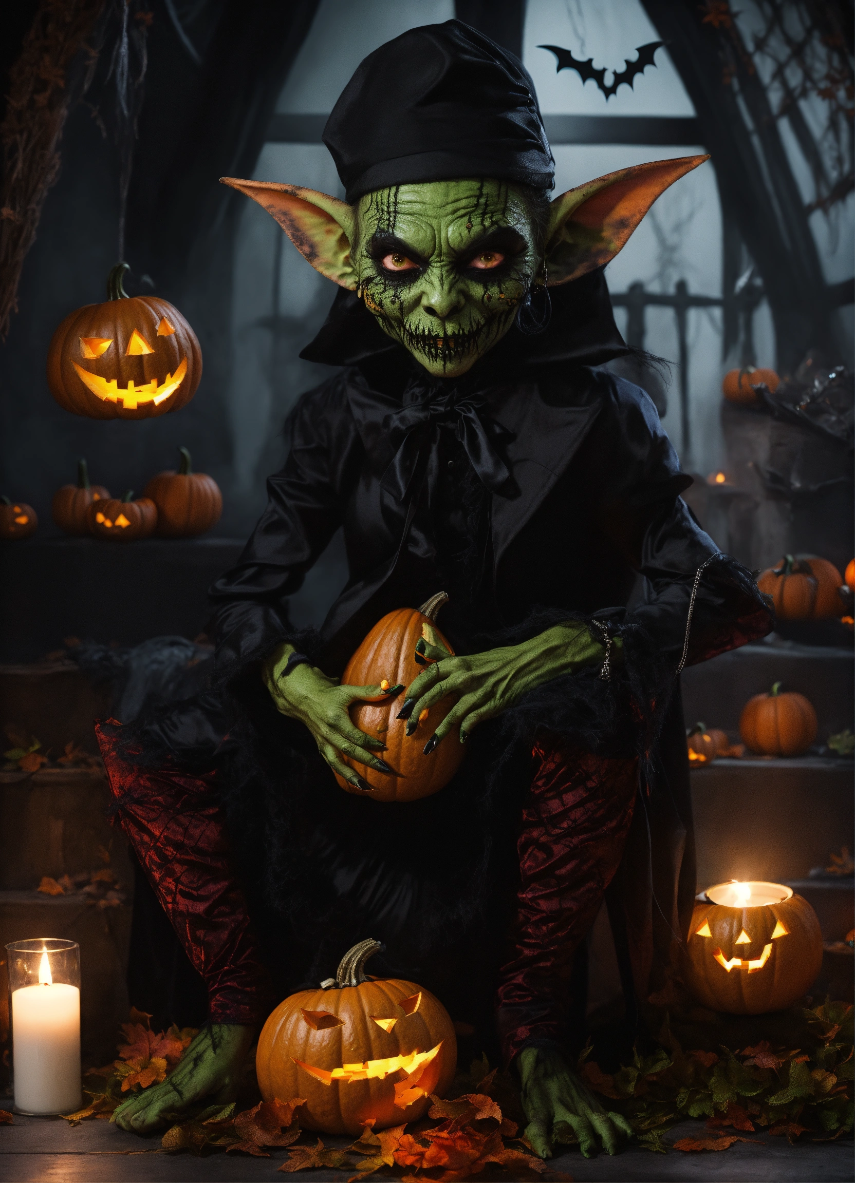 Lexica - Create me the most scary halloween goth spooky goblin