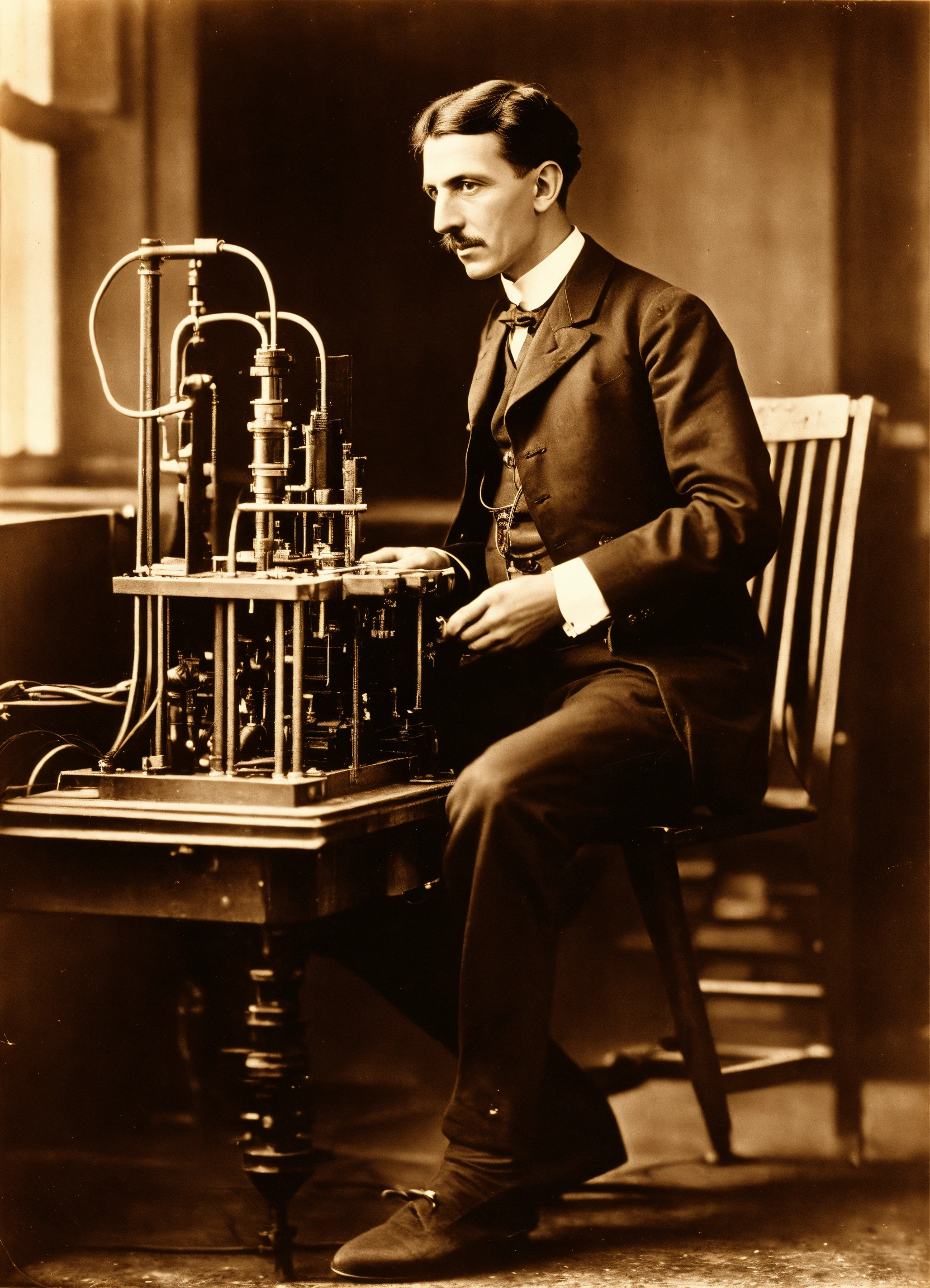 Lexica - Portrait, Daeger photographic, Nikola Tesla, 10 July 1856 – 7 ...