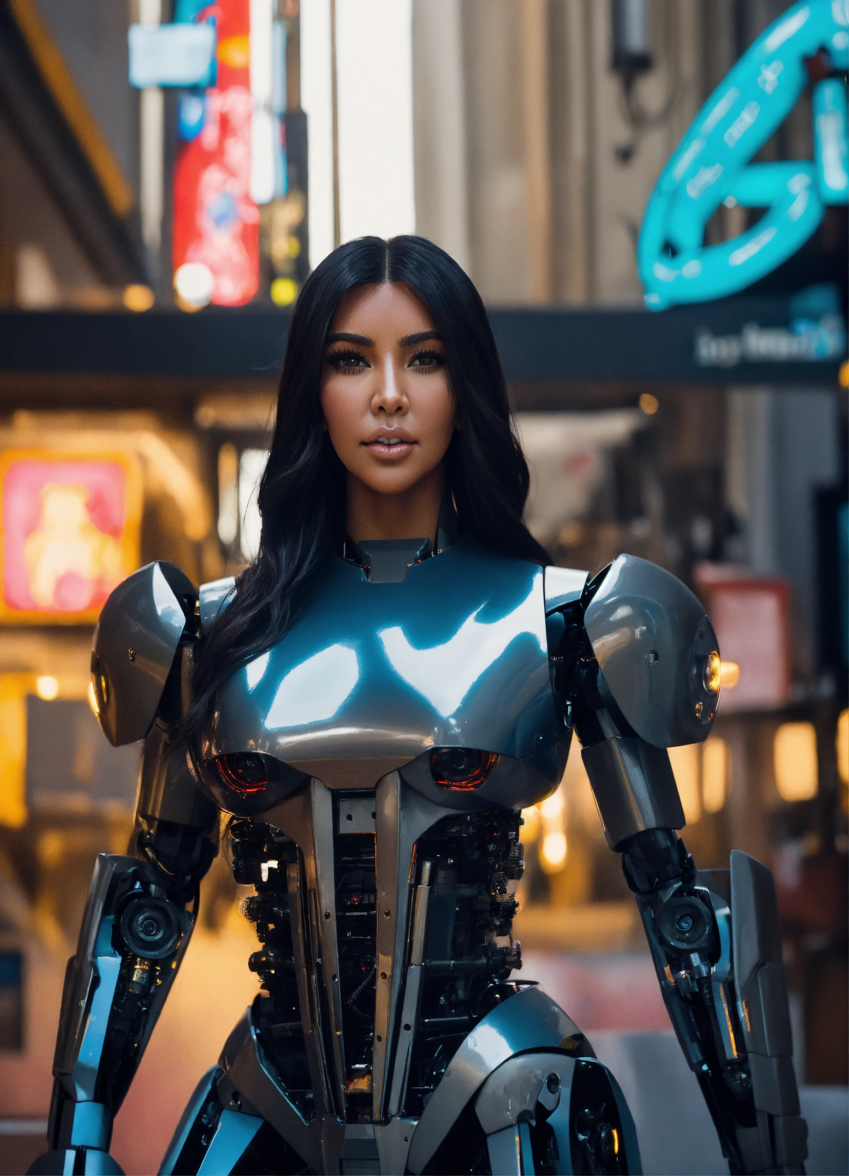 Lexica - Kim Kardashian’s Robot Reality Show” Craft an image of Kim ...