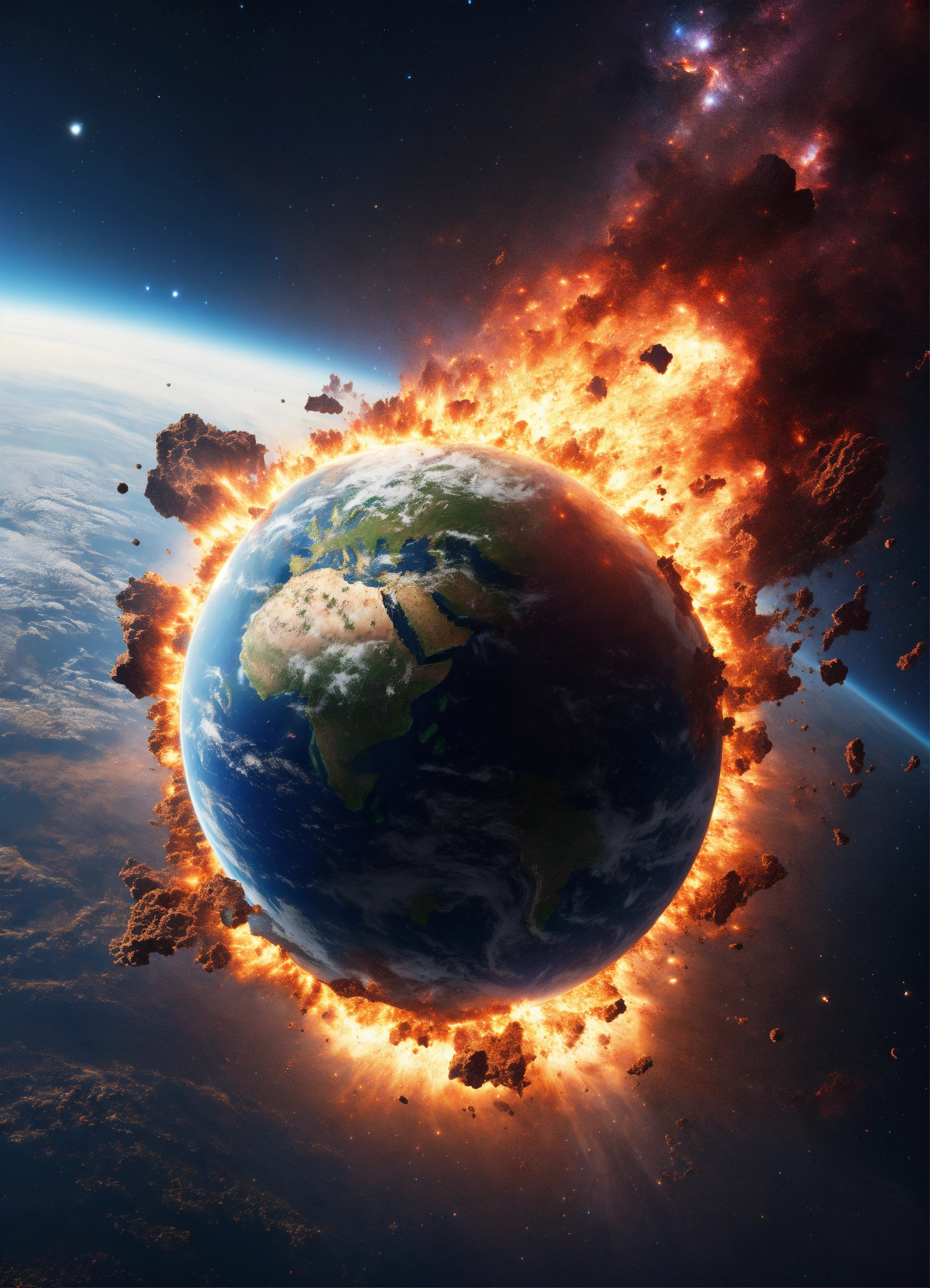 Lexica - Planet earth crashing in space