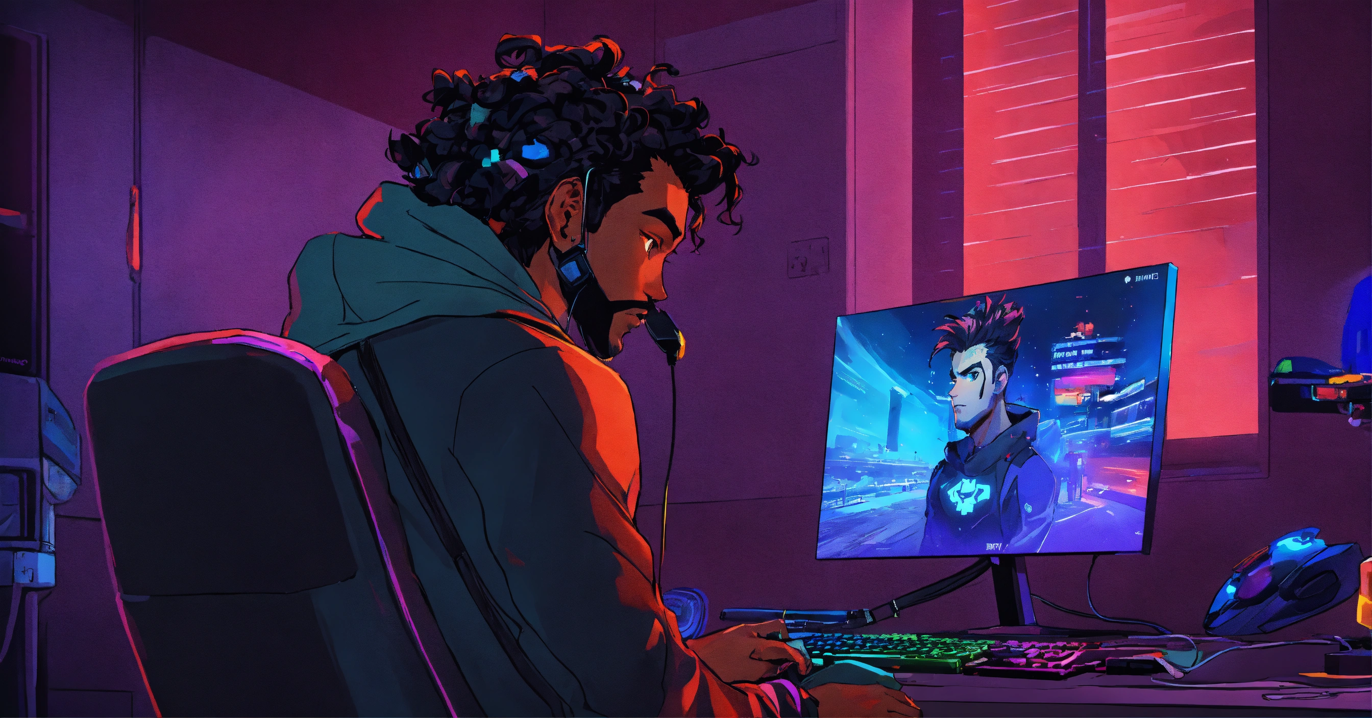 Lexica - Un jeune homme noir métisser avec des cheveux long nattés ...