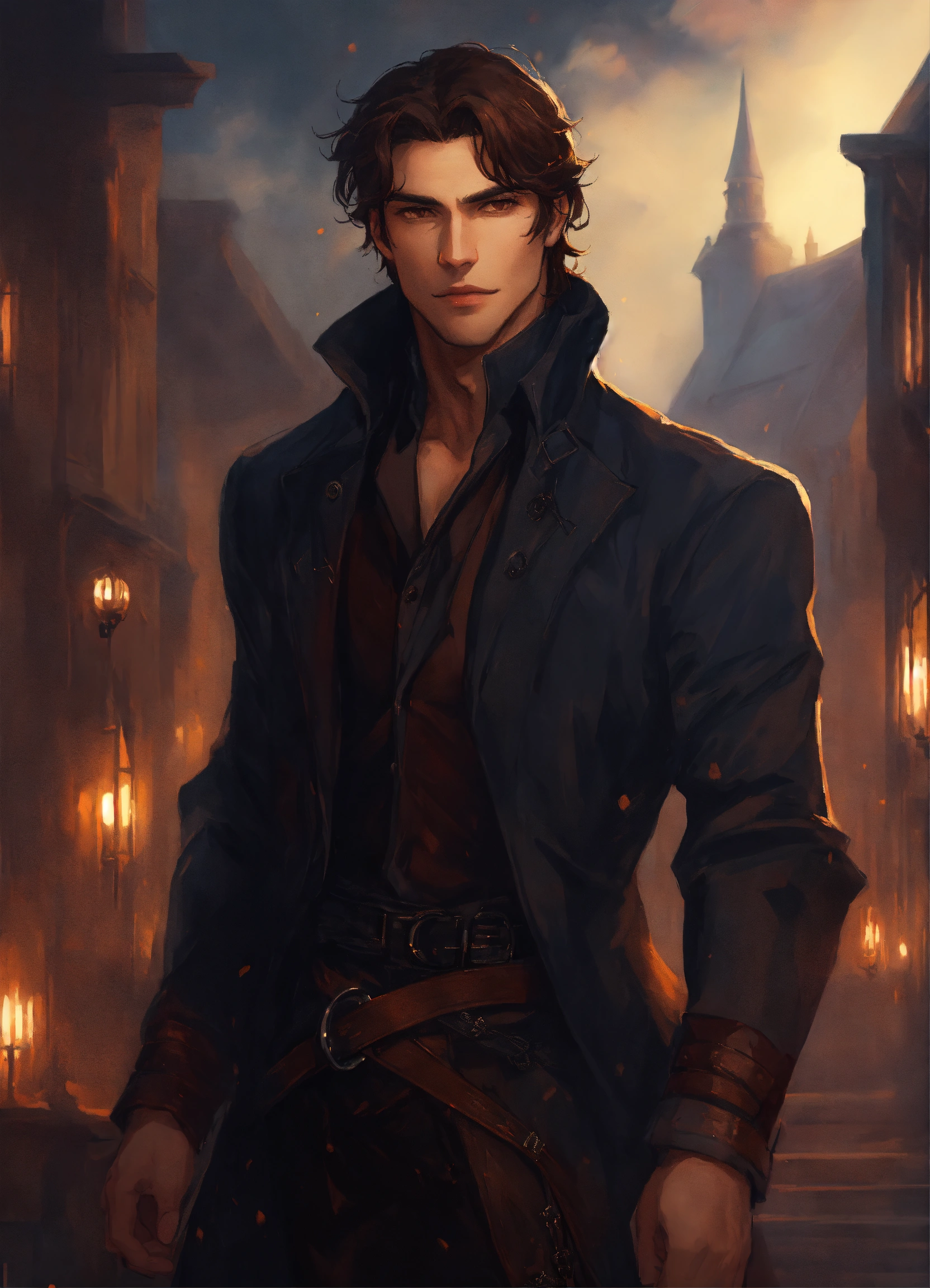 Lexica - A handsome and charming man wearing black and clothing with ...