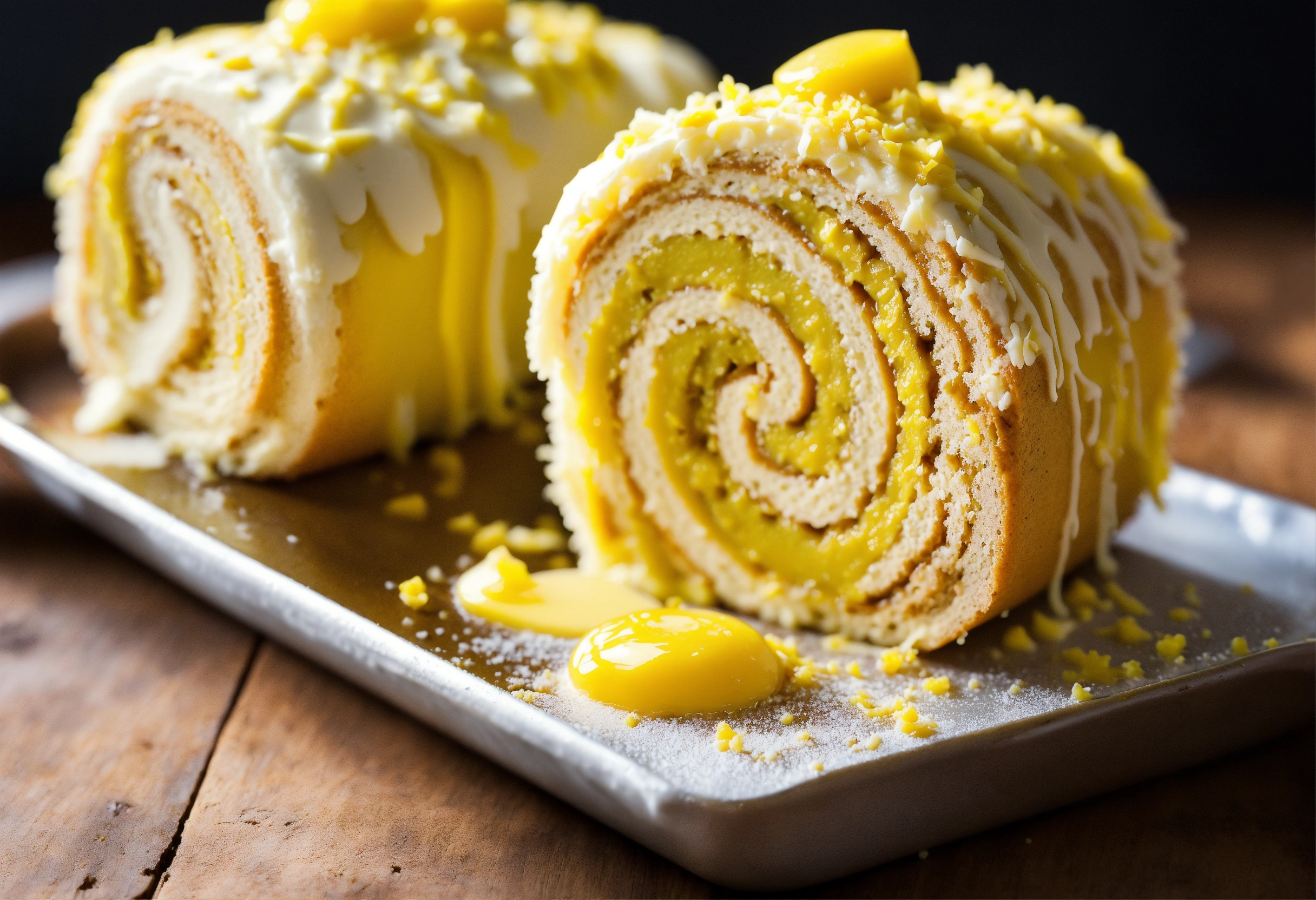 Lexica - Capture the essence of a swiss roll with lemon curd in a ...