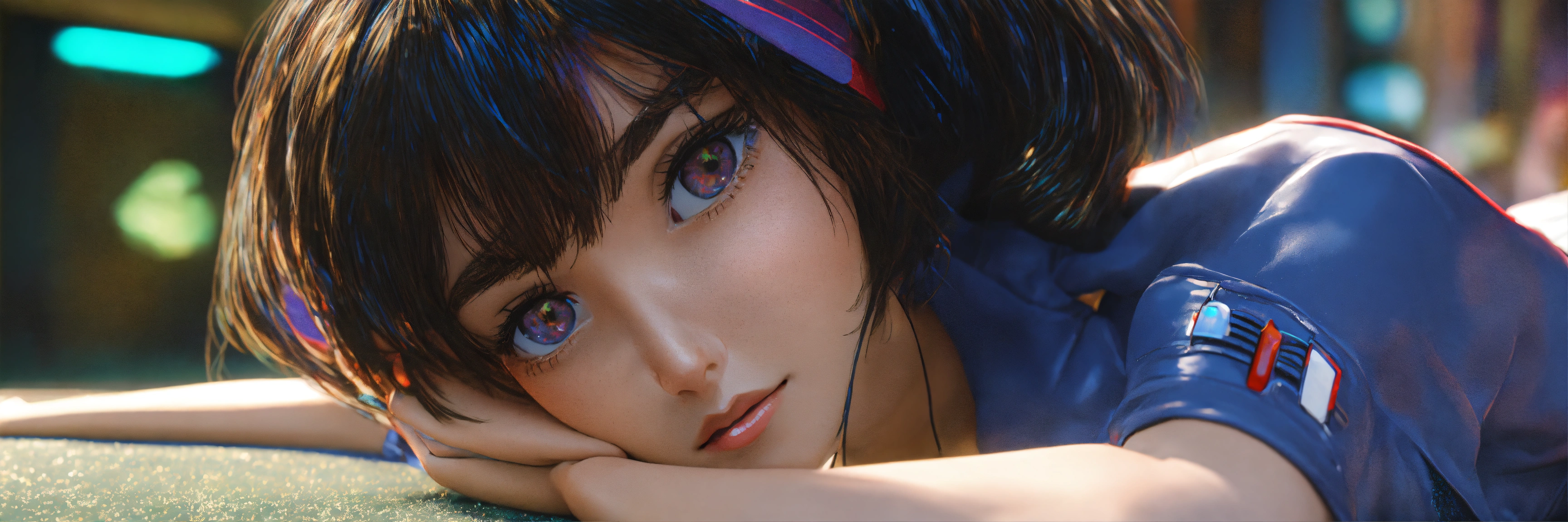 Lexica - 3d rendered 2020s anime dystopian extroverted female, full ...