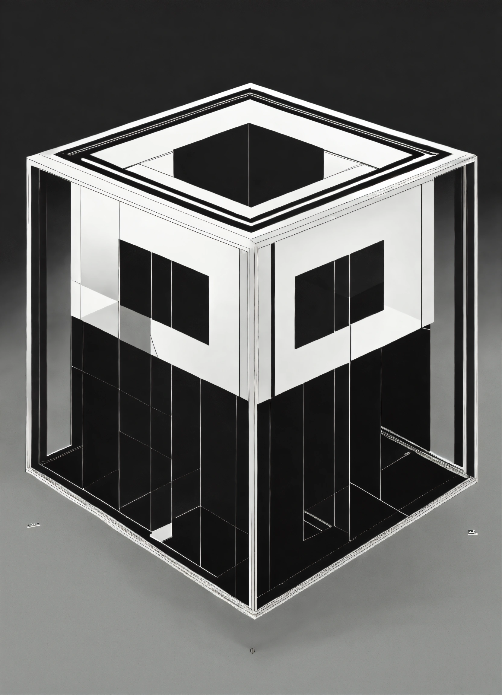 Lexica - (((monochrome minimalistic graphic design))) ANOTHER DIMENSION ...