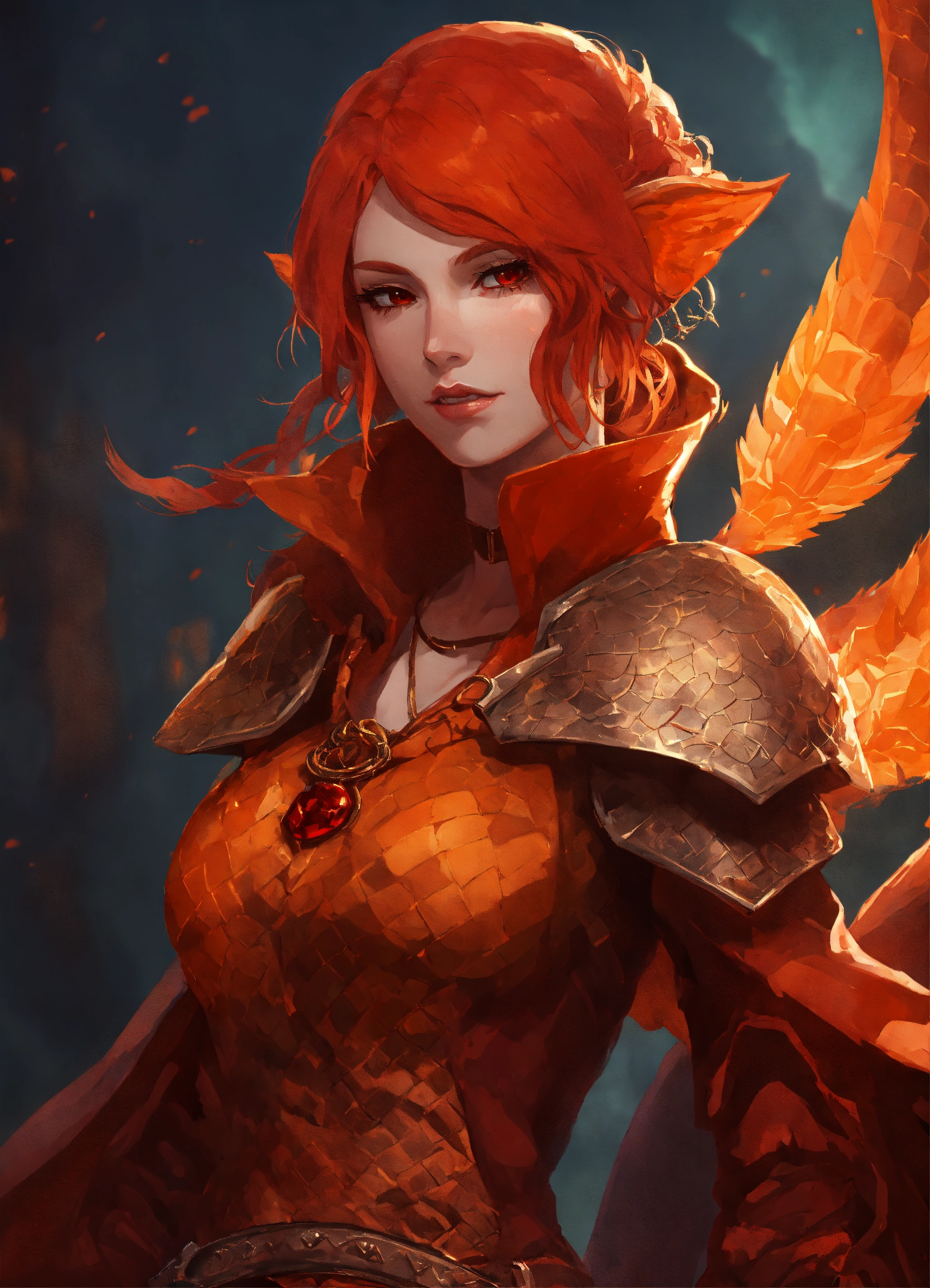 Lexica - Draconic claws and no hands, draconian jaw, red scales in her ...