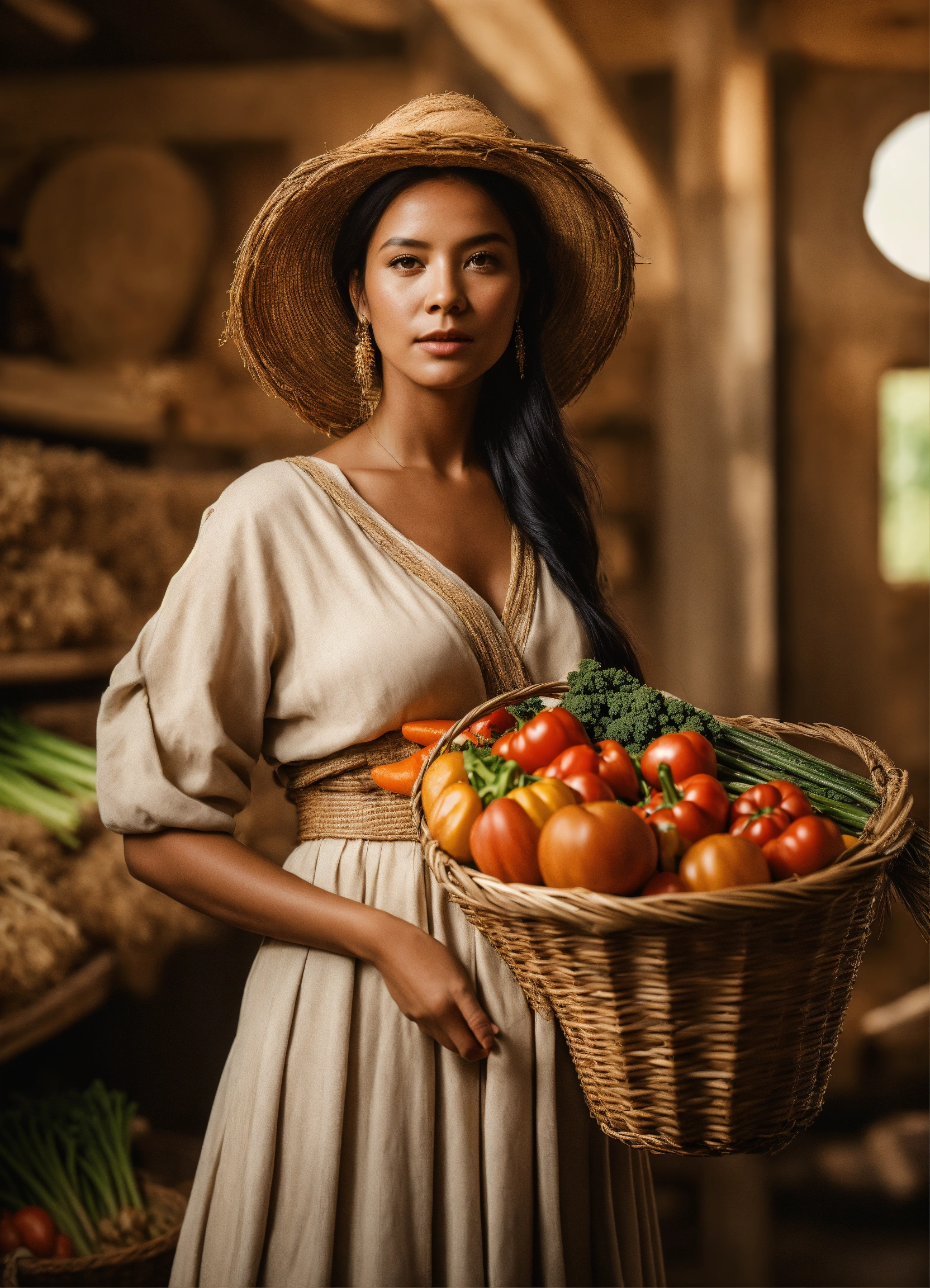 Lexica - Goddess of the harvest, holding sheaf of wheat and basket of ...