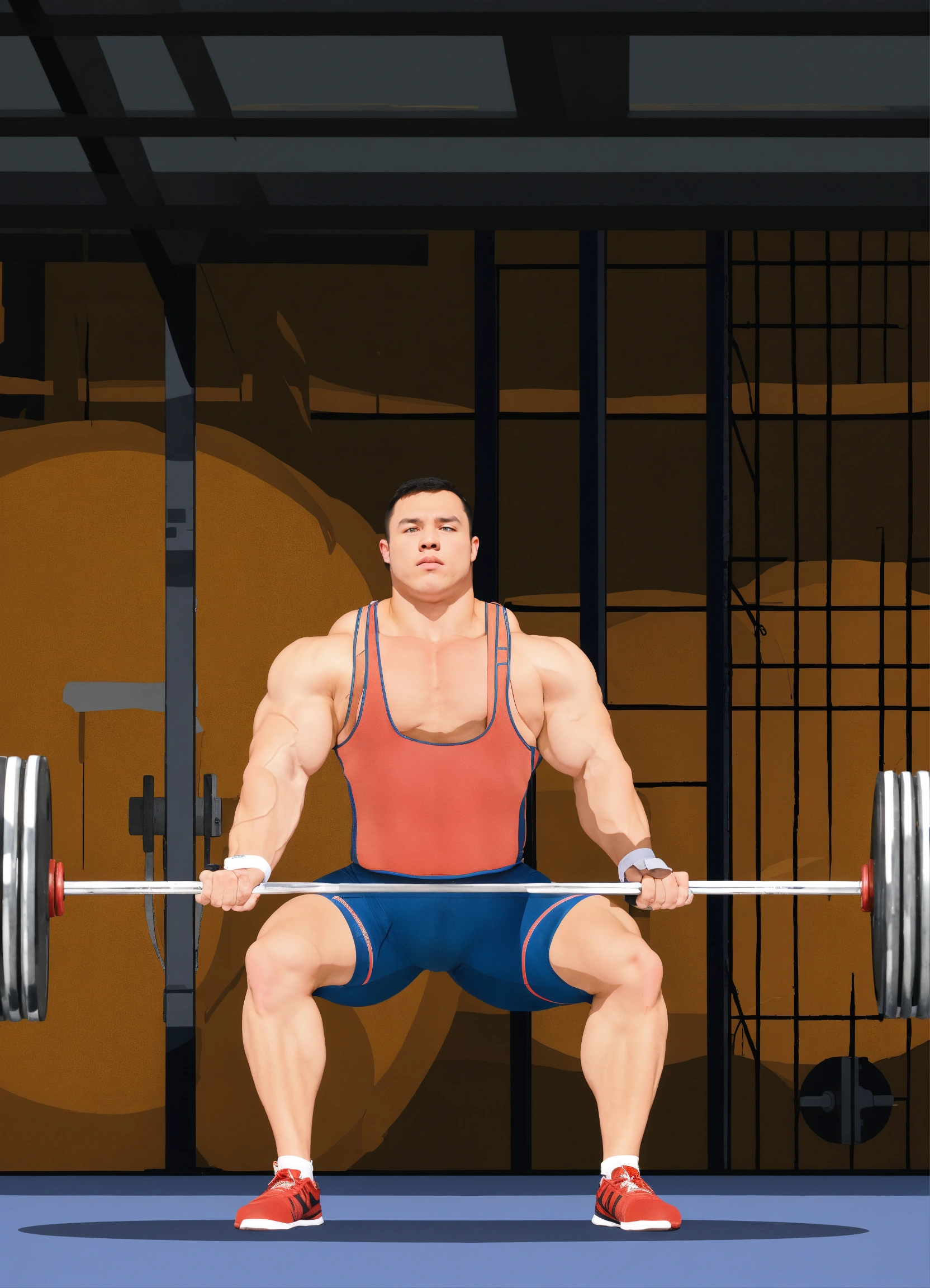 Lexica - WEIGHTLIFTER LIFTING A HEAVY BAR