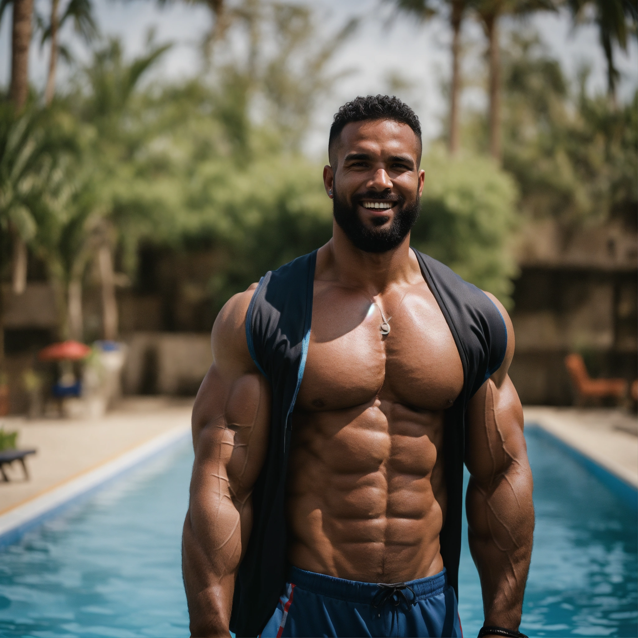 Lexica - 30-year-old man with big muscles, big bodybuilder, body like a ...