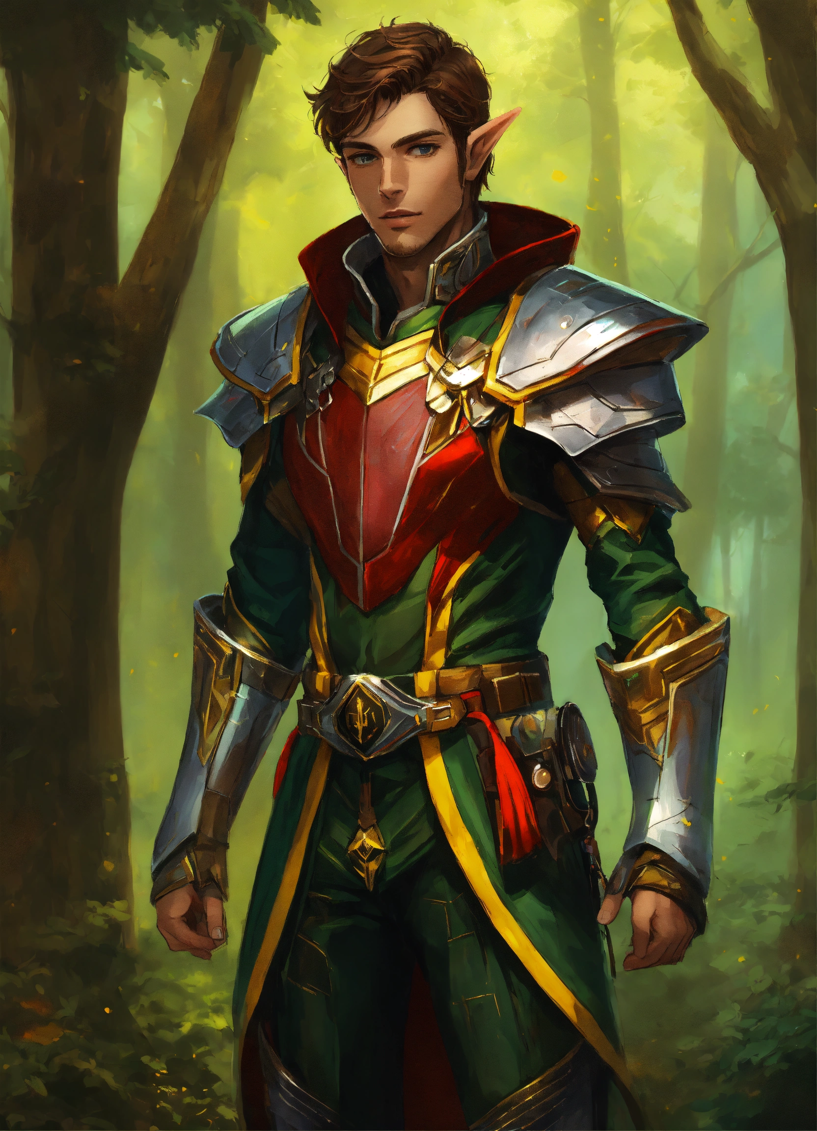 Lexica - Full body drawing of a sci fi high elf, space, dark green ...