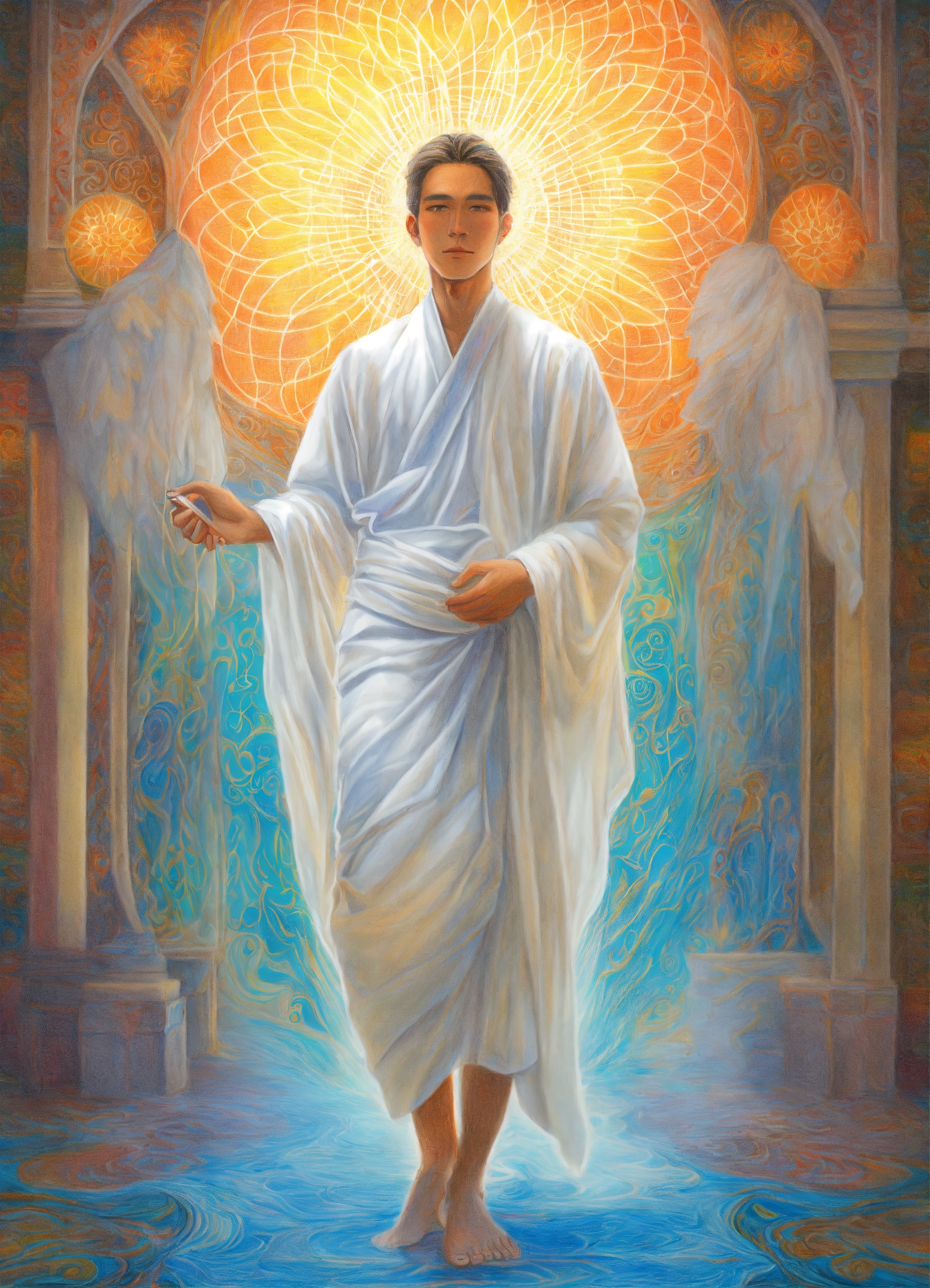 Lexica - Colored pencil drawing of an enlightened spirit soul next a ...