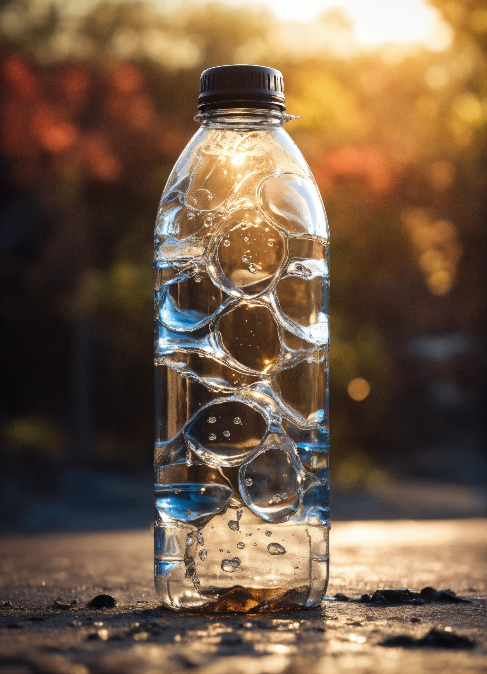 Lexica - Damaged plastic water bottle concept