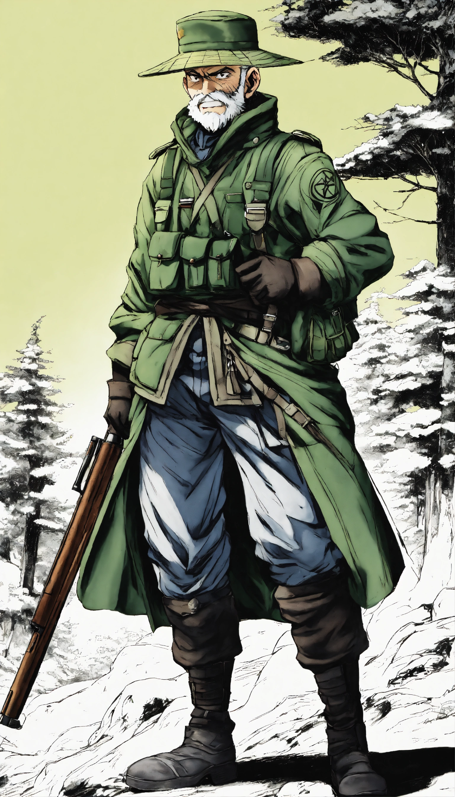 Lexica - Old manga soldier guerilla in hunter x Hunter style