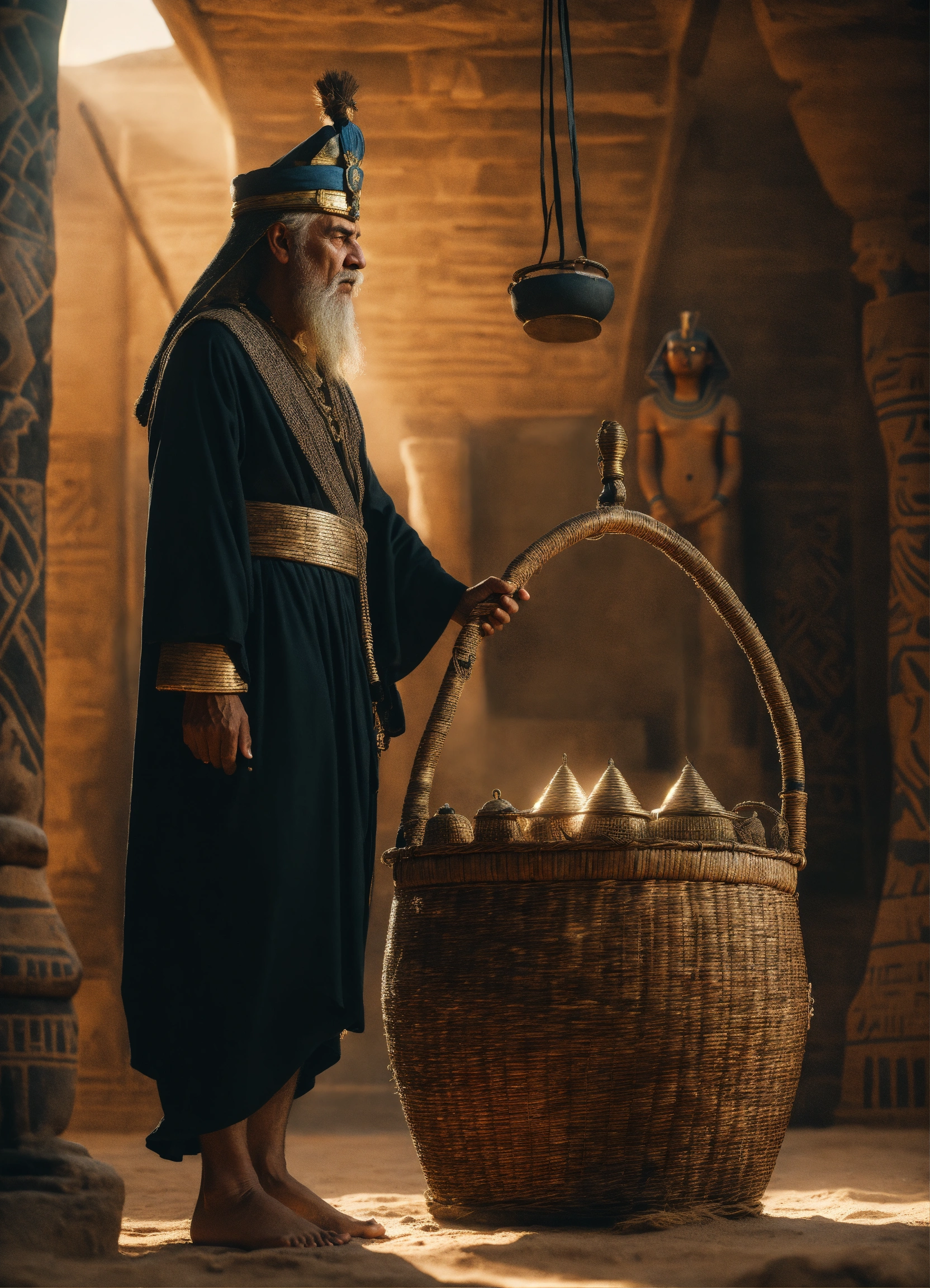 Lexica - An epic fantasy scene in ancient Egypt featuring an old ...