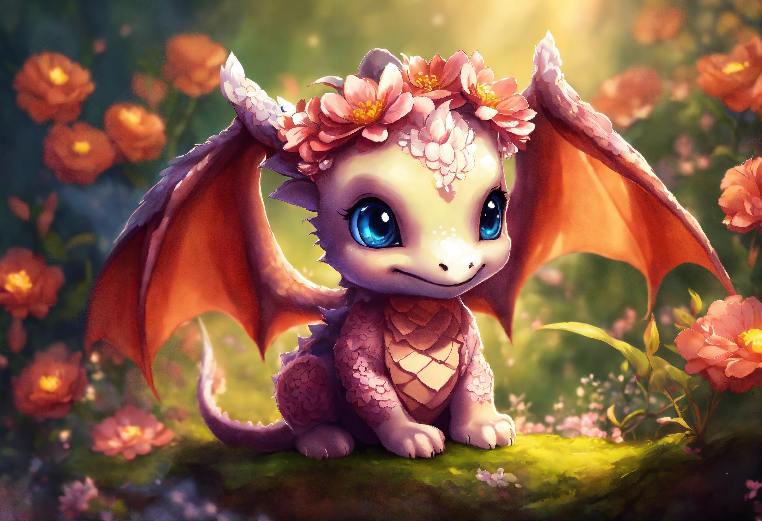 Lexica - Ethereal fantasy concept art of cute chibi baby dragon ...