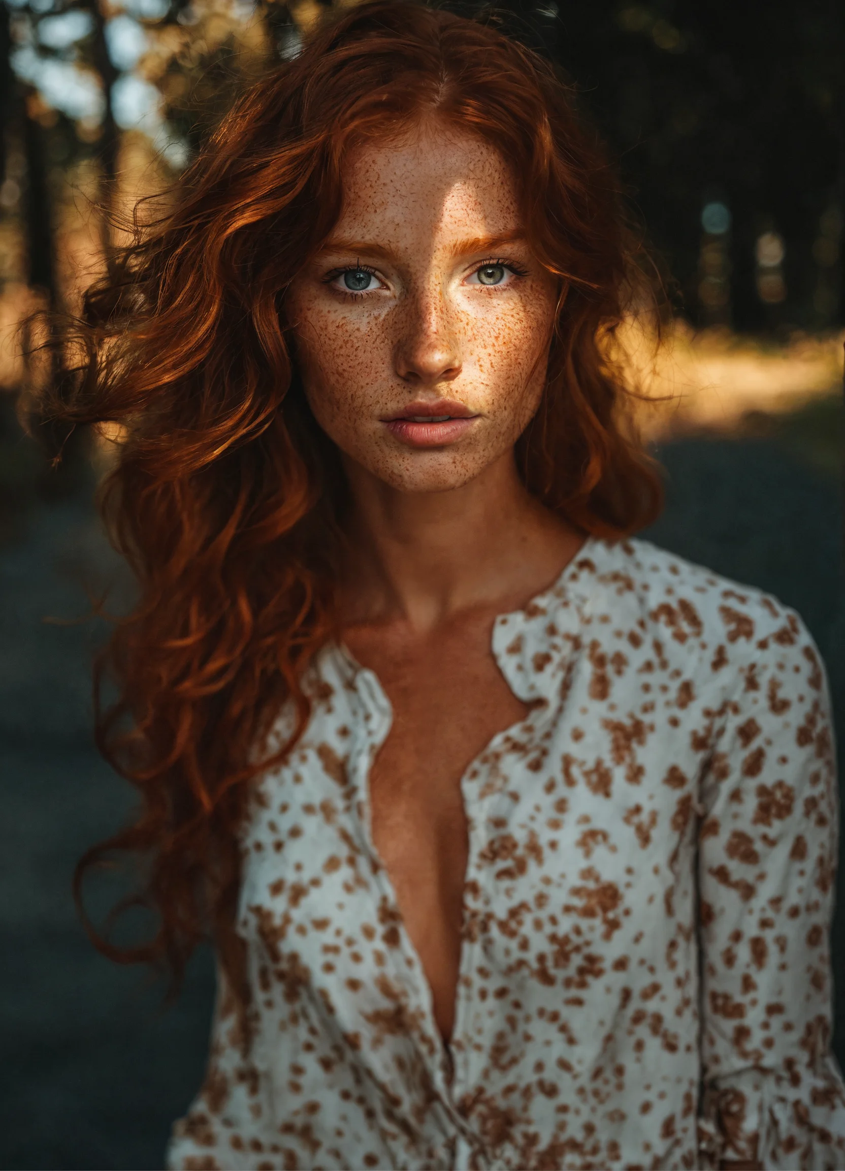 Lexica - Incredibly beautiful ginger haired woman, suntanned, with ...