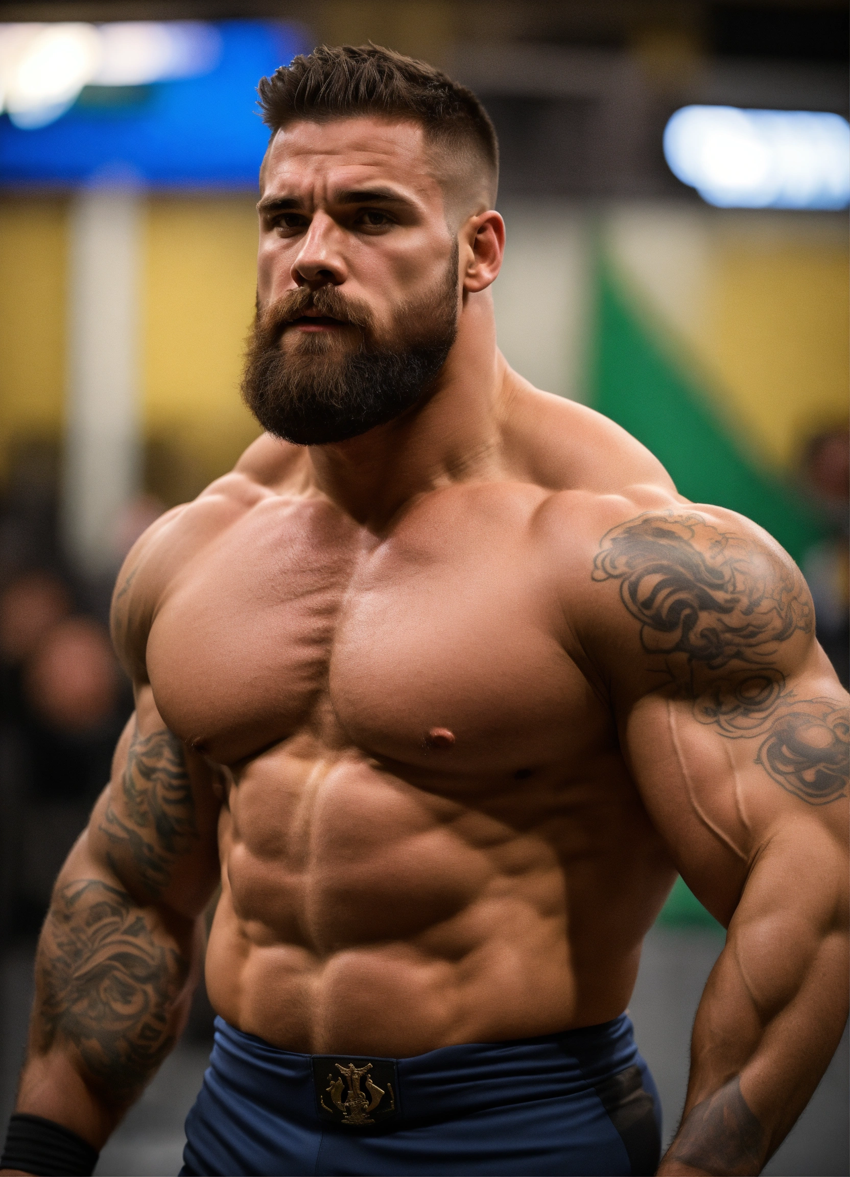 Lexica - 30-year-old wrestler with big muscles, bodybuilder, Italian, big