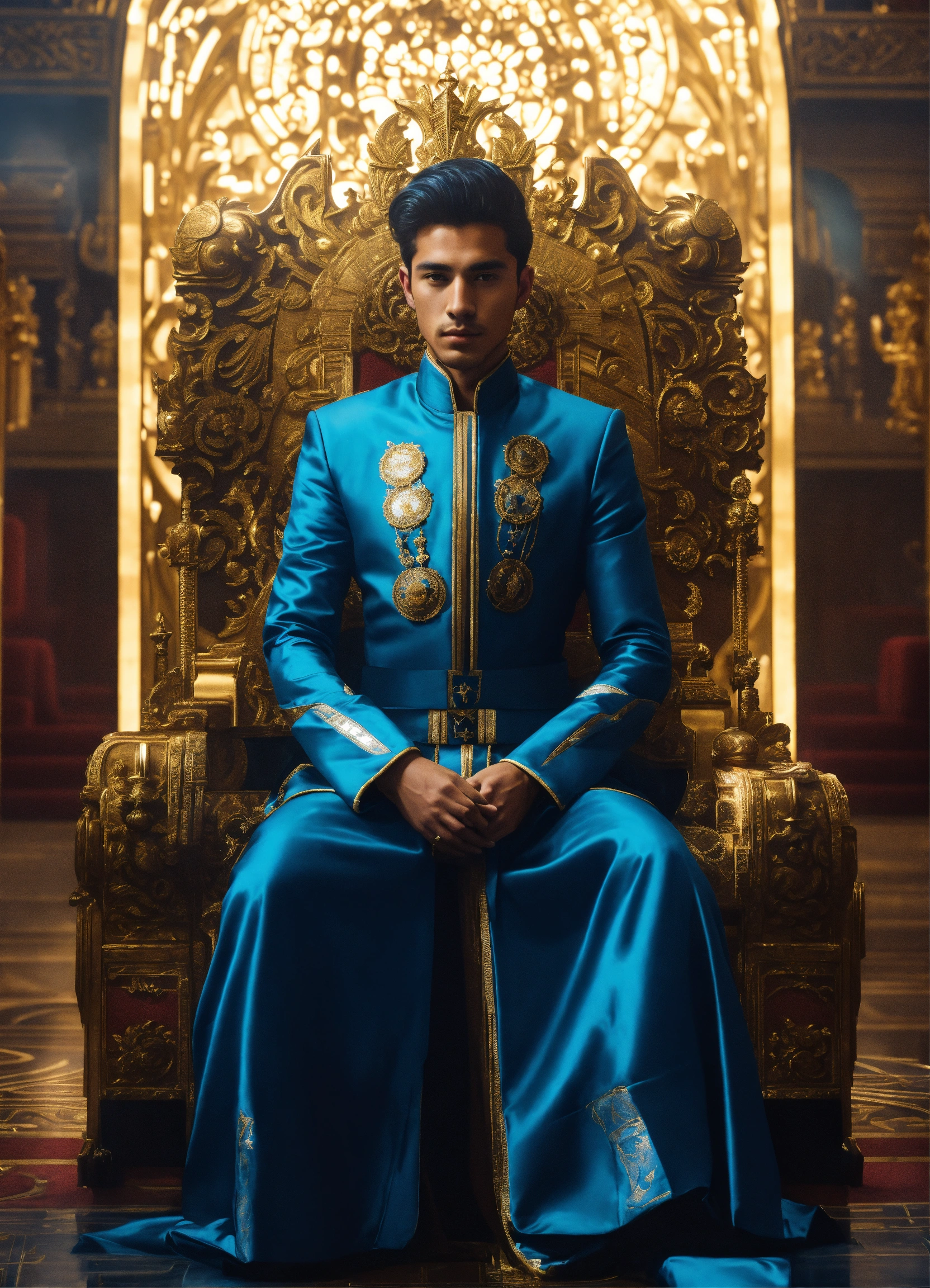 Lexica - Portrait of a young handsome emperor of the Earth, dressed in ...