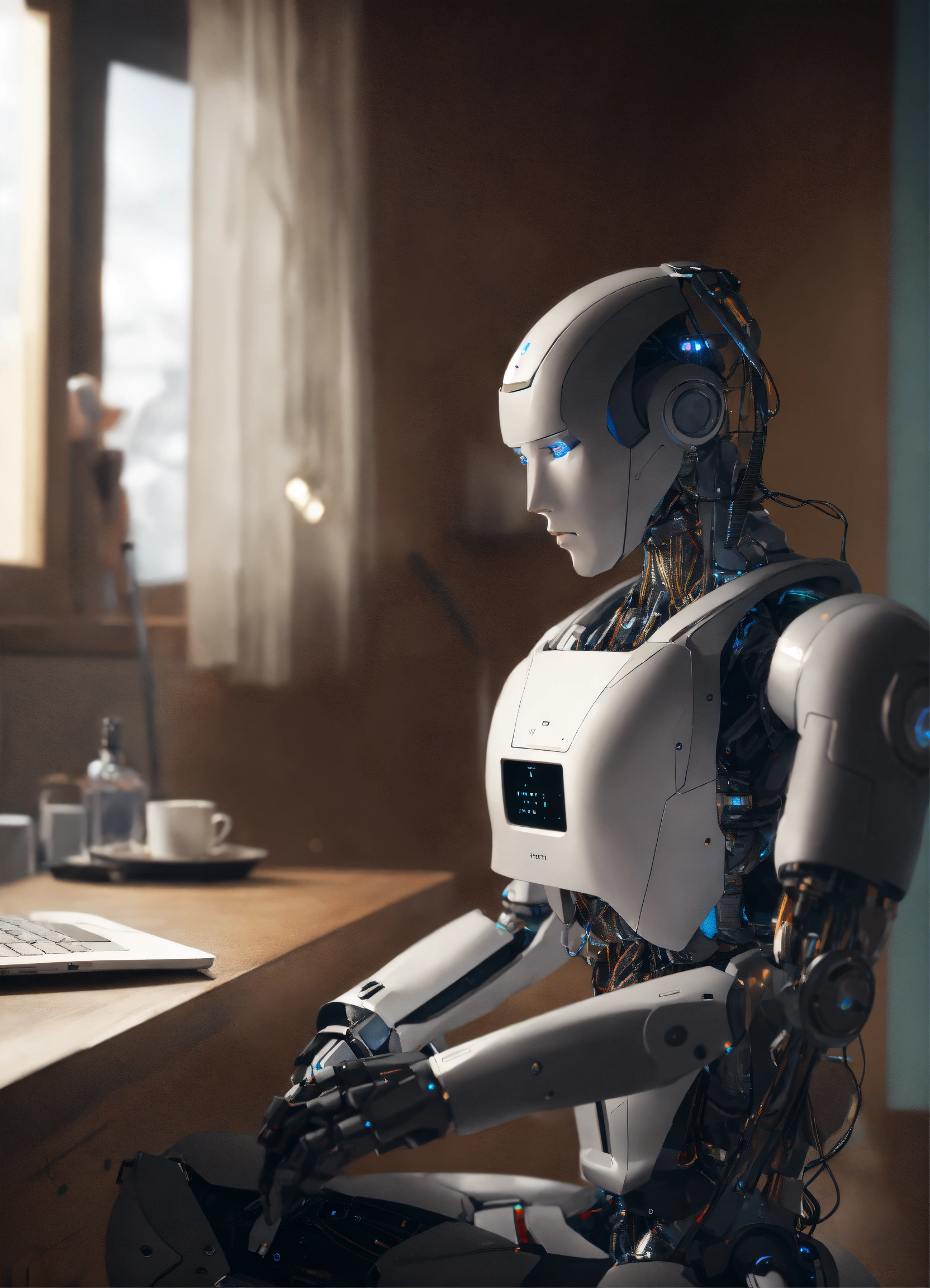 Lexica - Create a hyper-realistic 4K image showcasing two humanoid ...