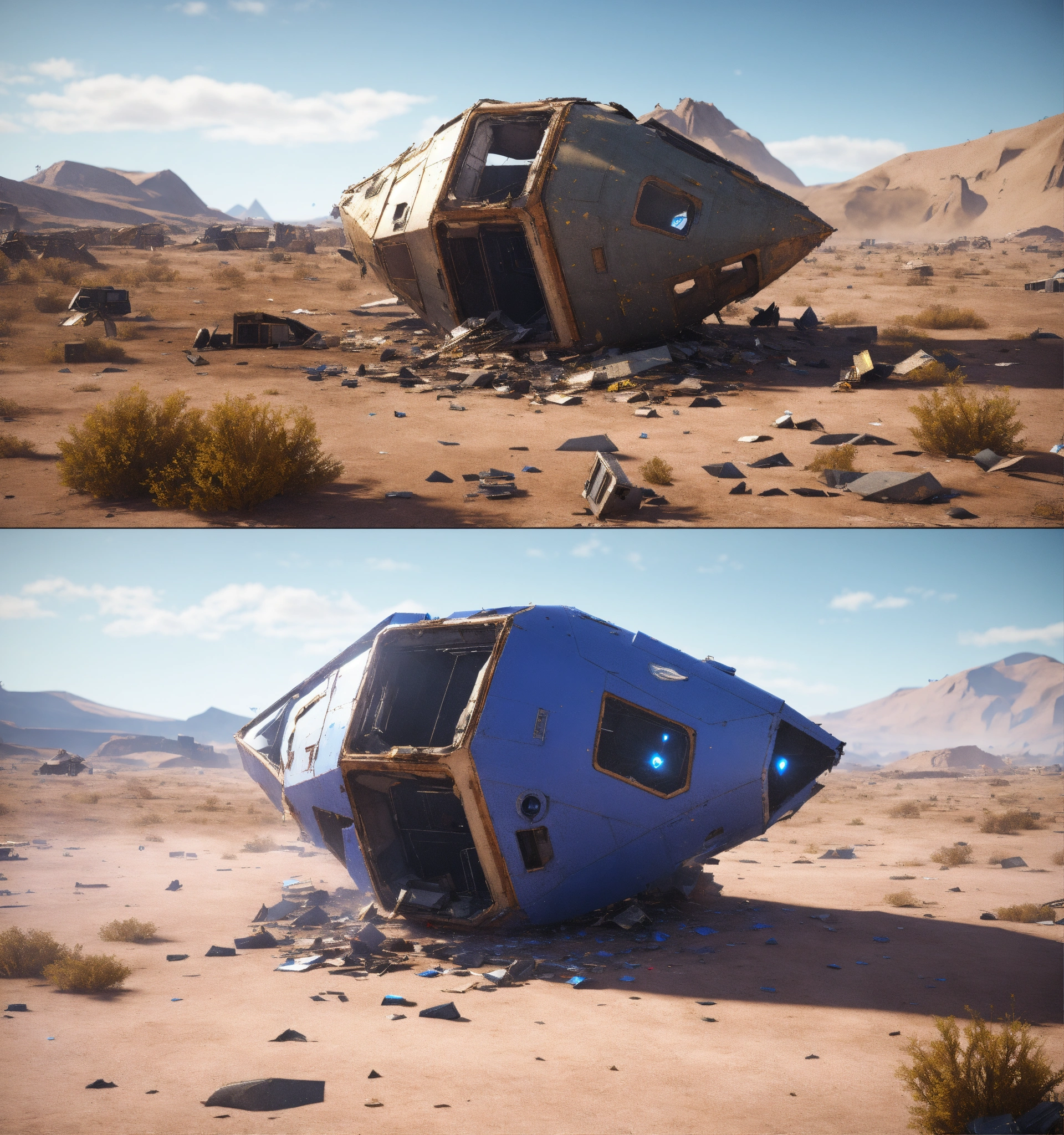 Lexica - A small triangular evacuation pod crashed and smashed into ...
