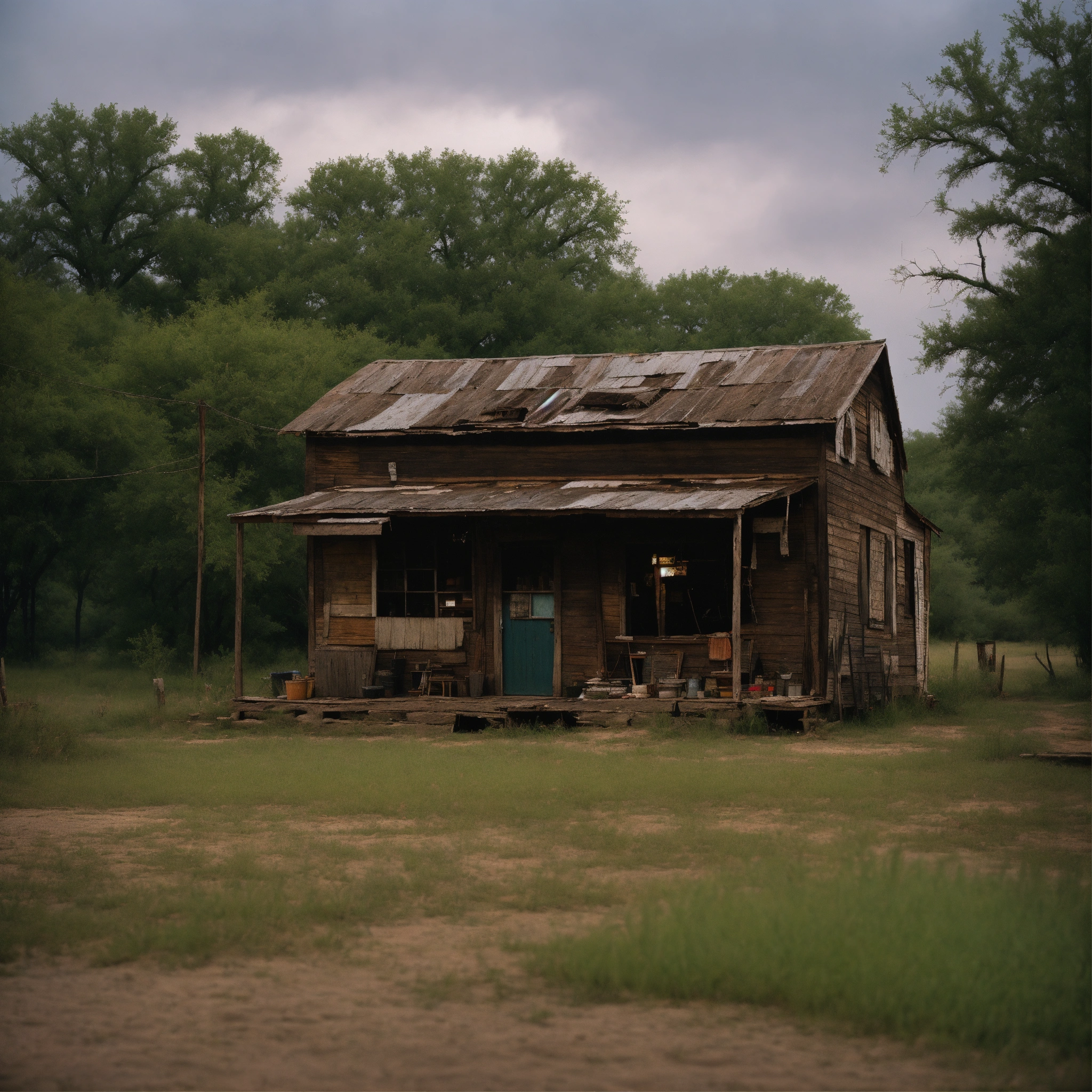 Lexica - A photograph of an old shack in texas, Gregory Crewdson wide ...