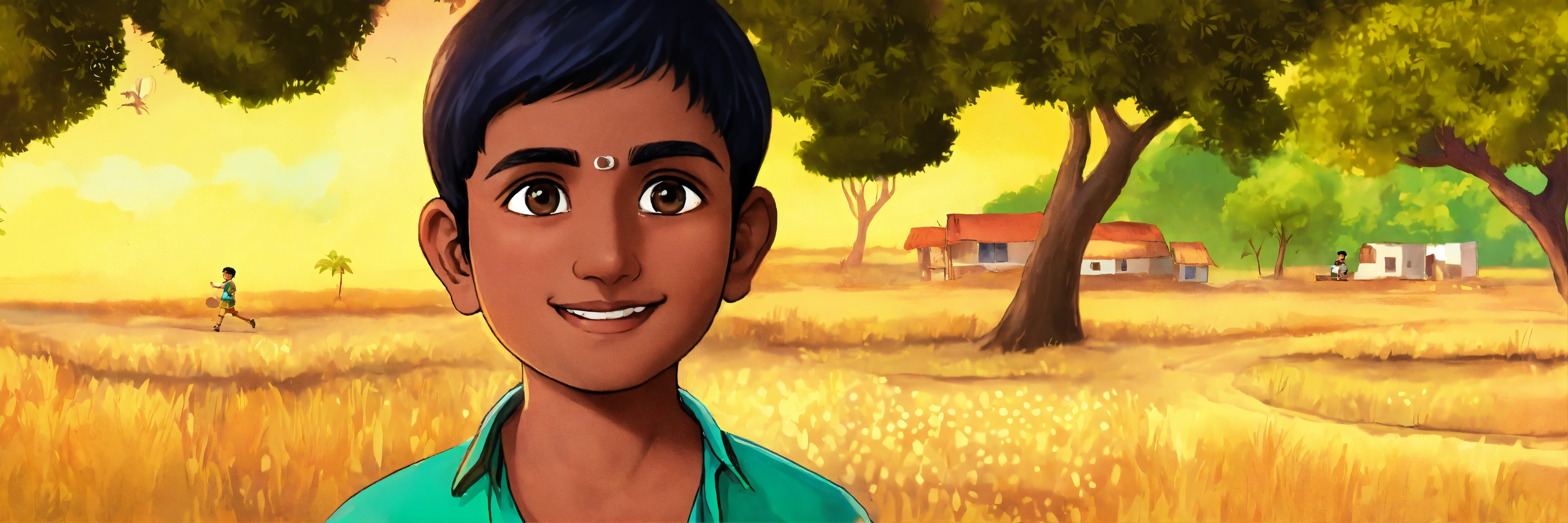 Lexica - Once upon a time, there was a small boy named Raju in a ...