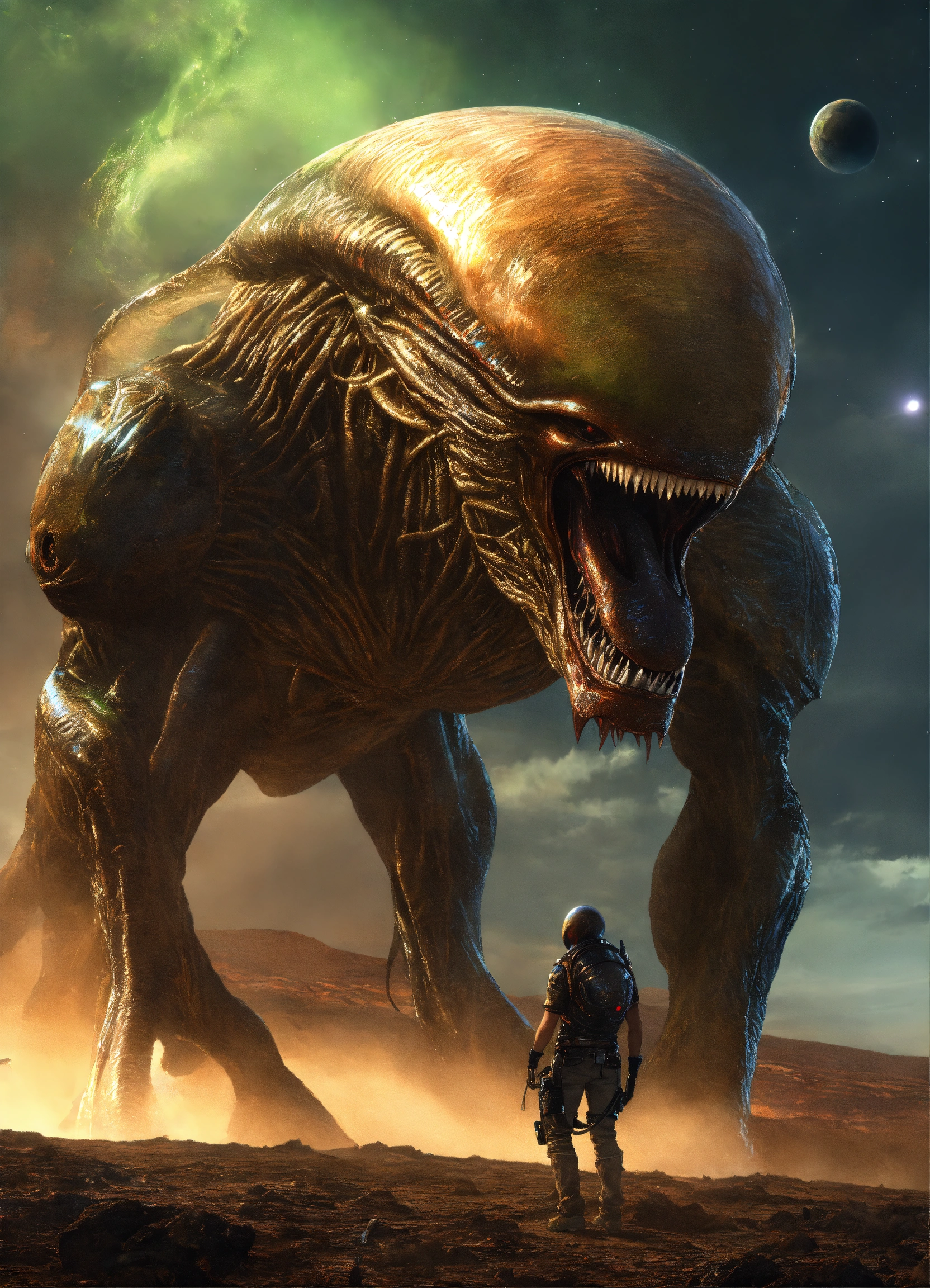 Lexica - ((giant alien) scratches (with its teeth)) (full Earth)