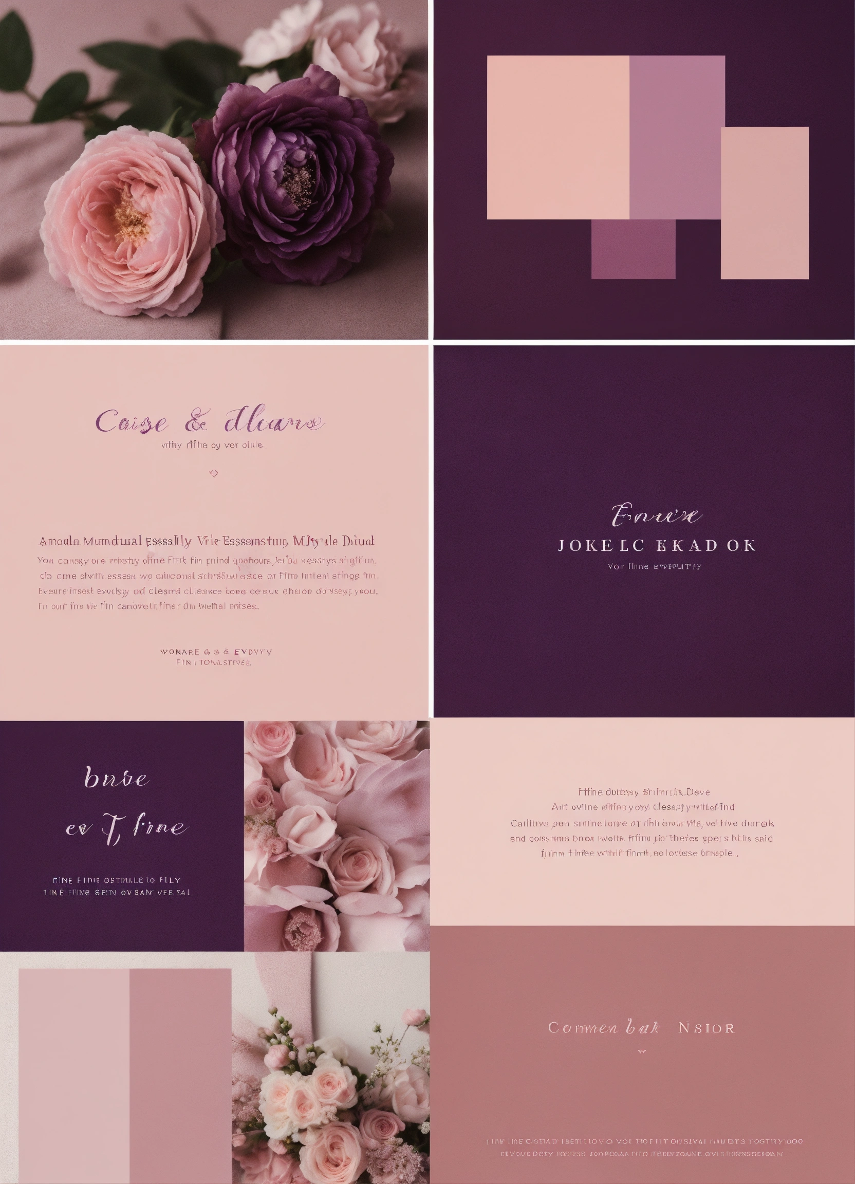 Lexica - Text muted tones of dusty pink and dark purple combination ...