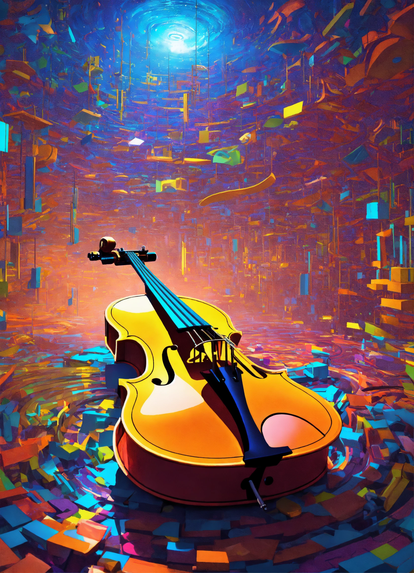 Lexica - A time-traveling wizard, violin infused into a floating retro ...