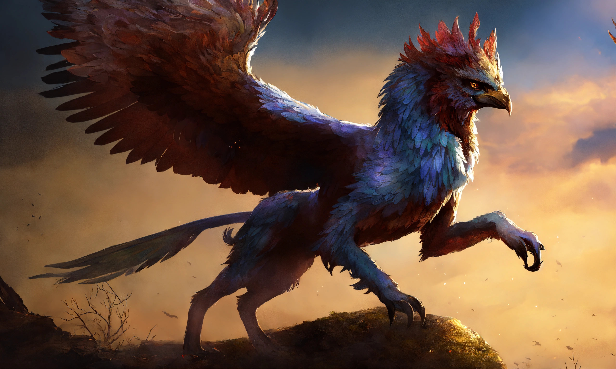 Lexica - An undead griffin