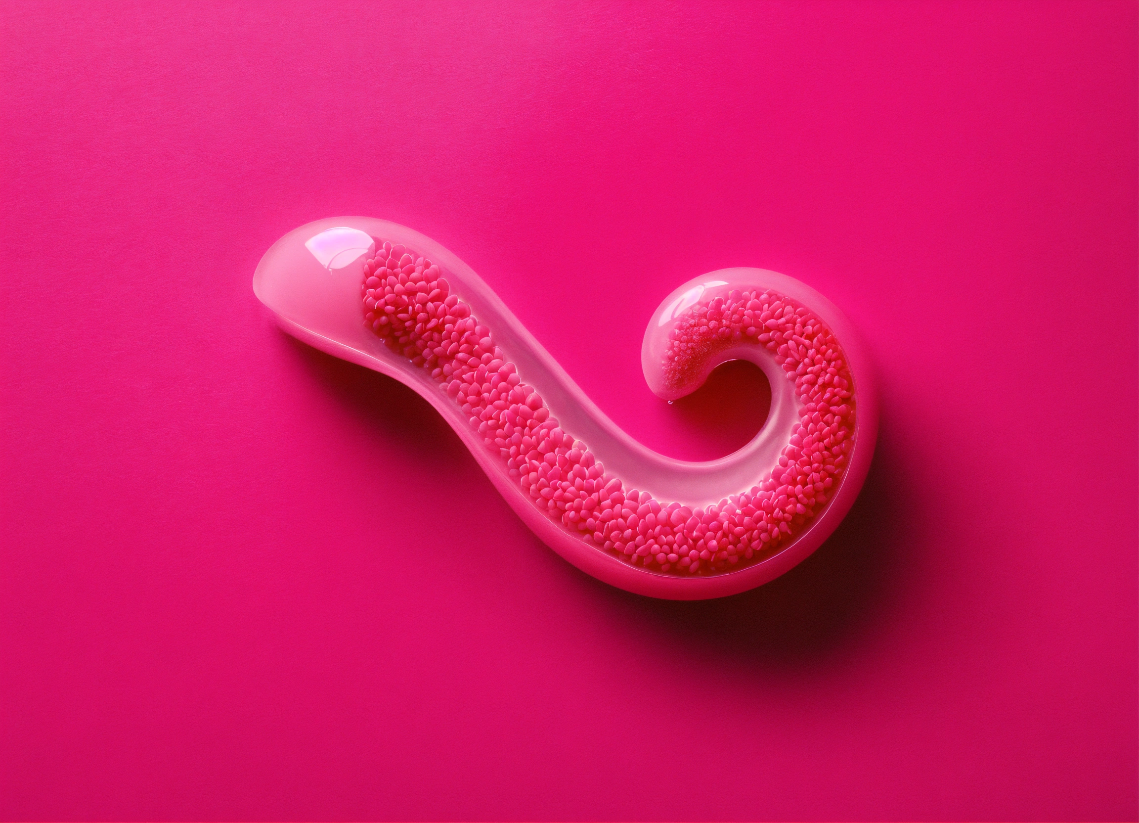 Lexica - Realistic pink healthy ovaries on a desaturated pink background