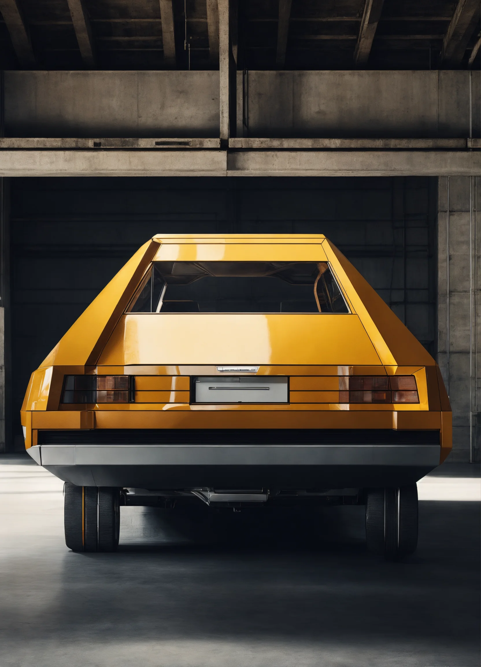 Lexica - Minimalistic plolygon geometric car Rick Owens in brutalism ...