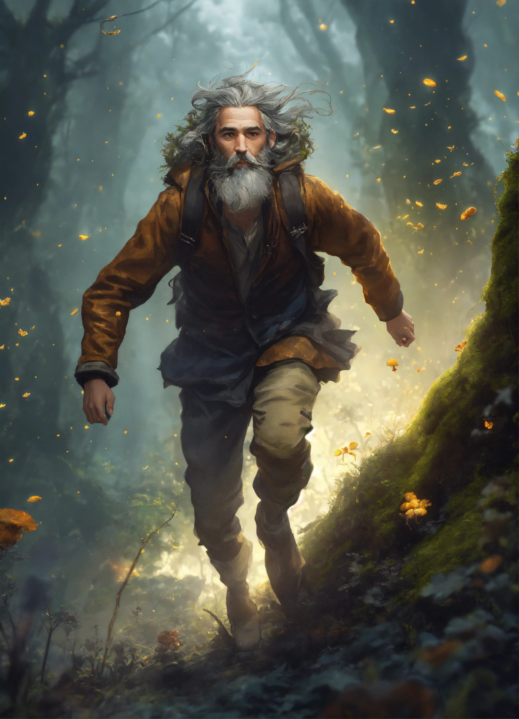 Lexica - Wearing worn animal skins, a willowy young gaunt human male ...