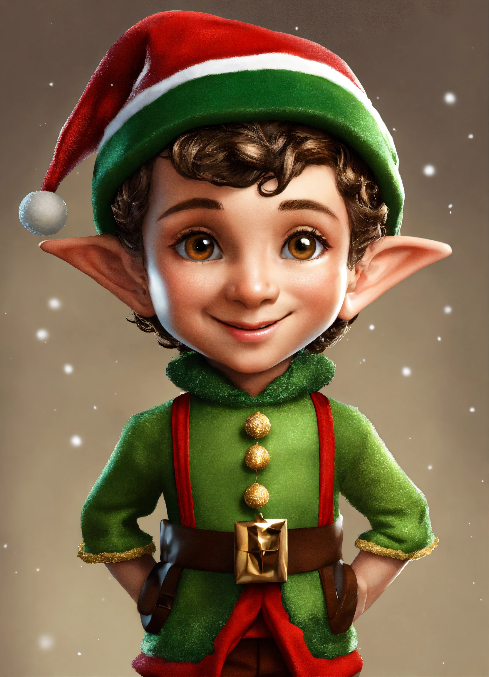 Lexica - Young man christmas elf, realistic
