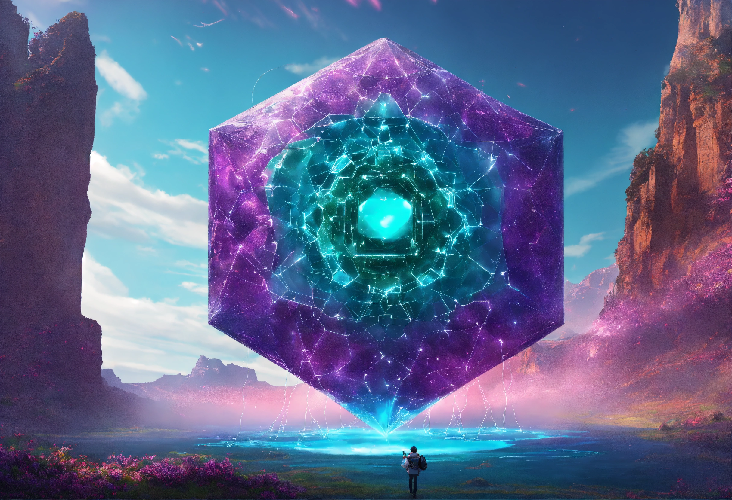 Lexica - Visualize a seamless migration of a powerful turquoise geyser ...