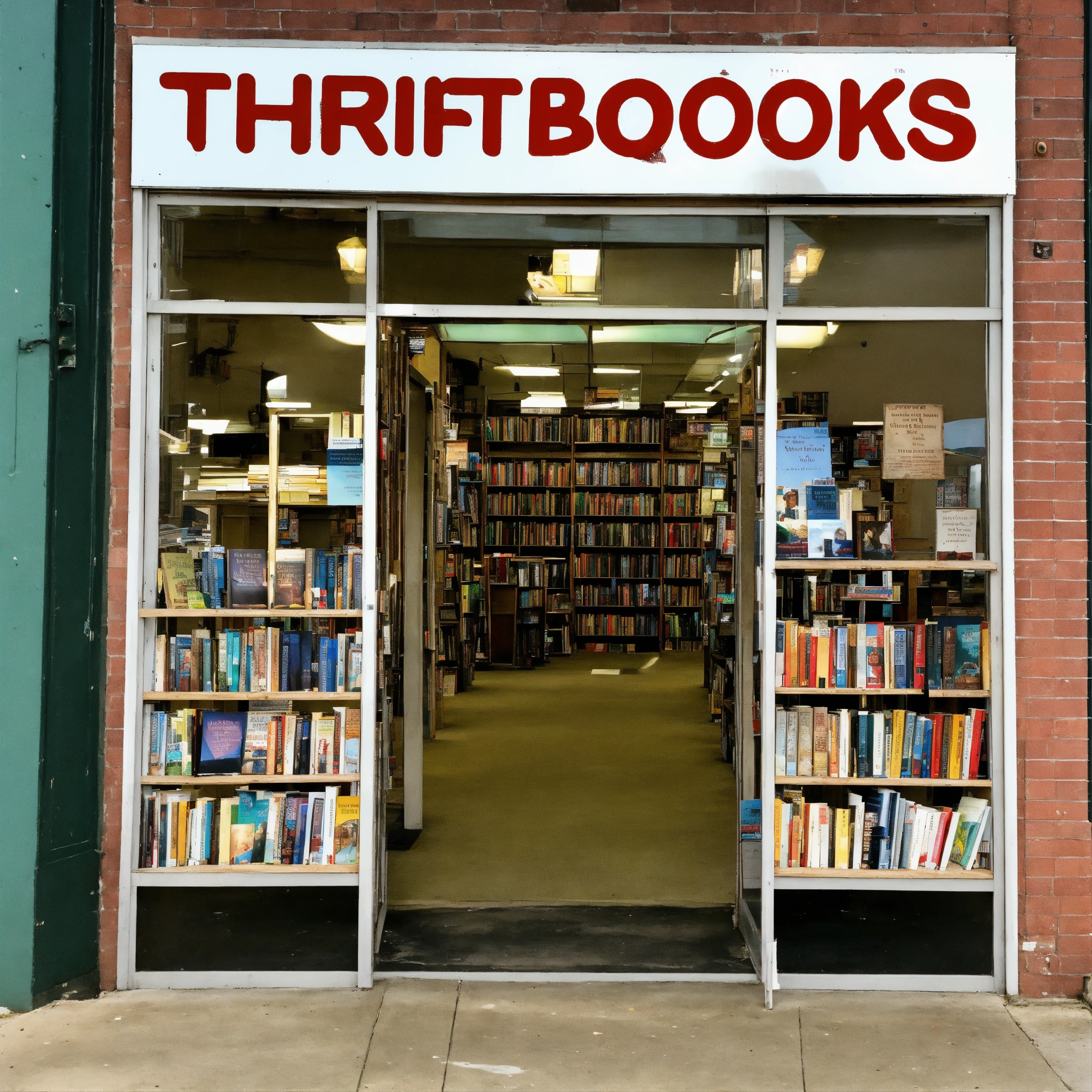 Lexica - A photo of a used book store. The store is filled with books ...