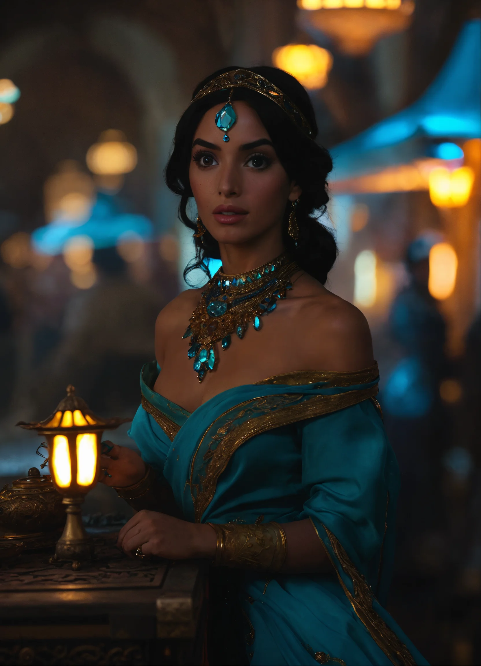 Lexica - Stunning Princess Jasmine, 8k photo, in action, cinematic